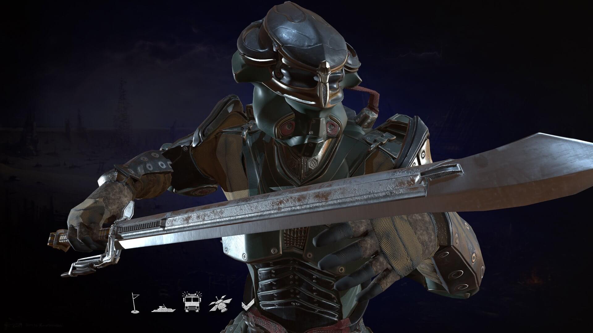 Modern Knight - 3D Model by Wofka