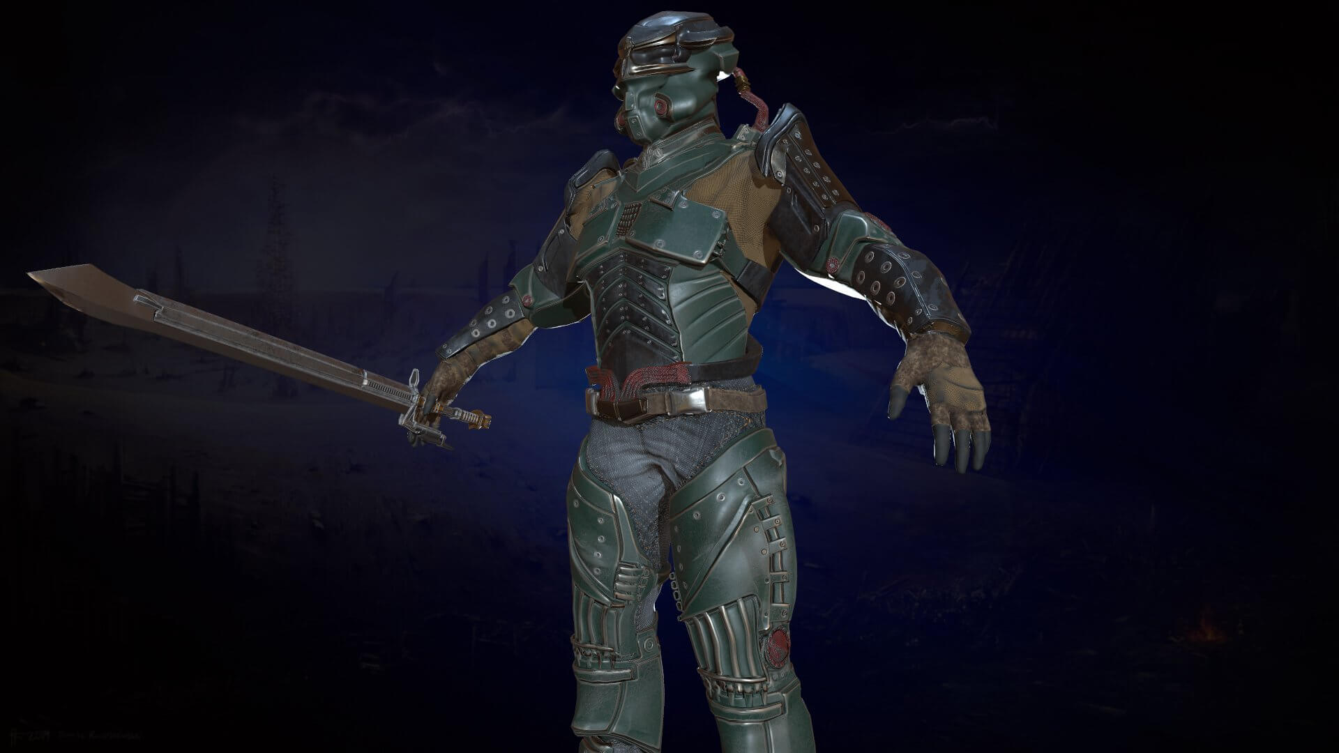 Modern Knight - 3D Model by Wofka