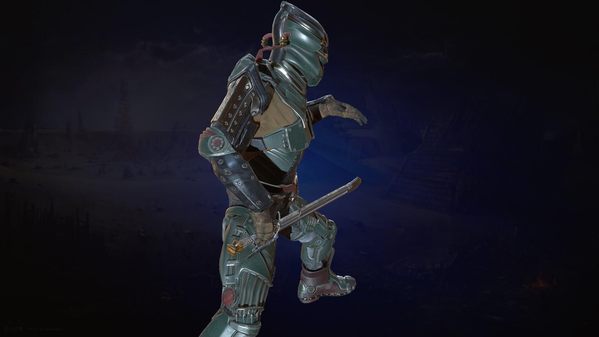 Modern Knight - 3D Model by Wofka