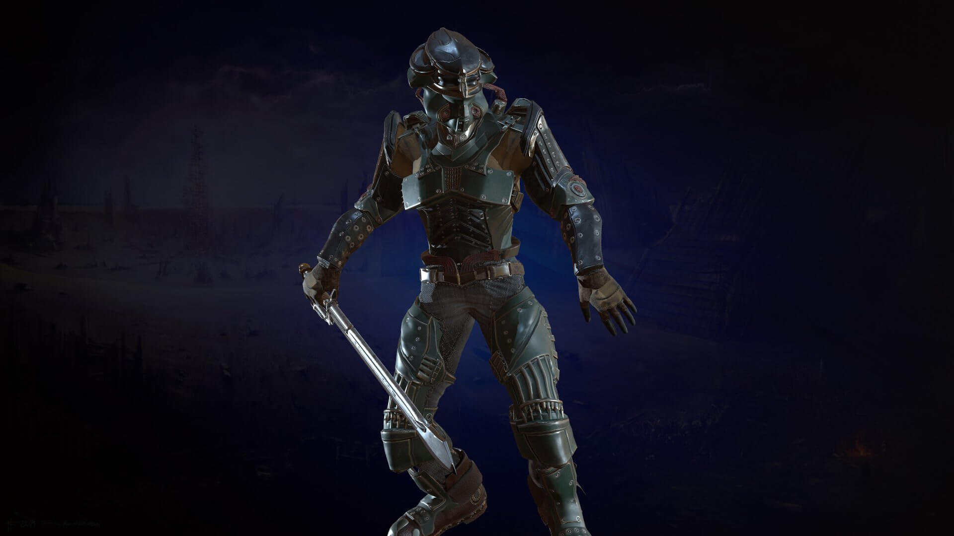 Modern Knight - 3D Model by Wofka