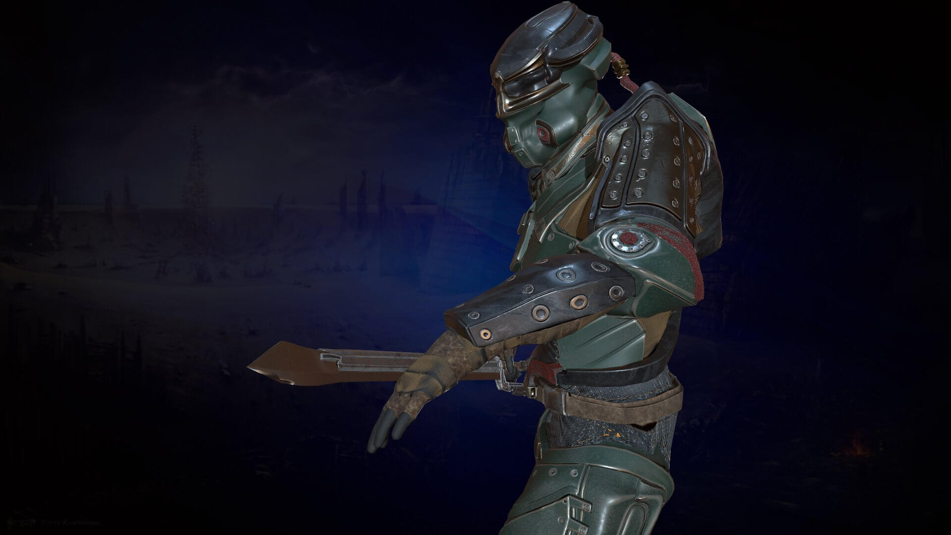 Modern Knight - 3D Model by Wofka