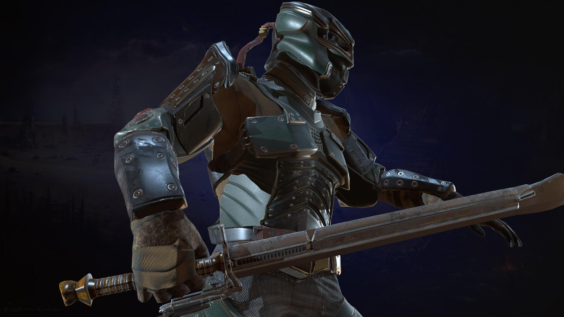 Modern Knight - 3D Model by Wofka