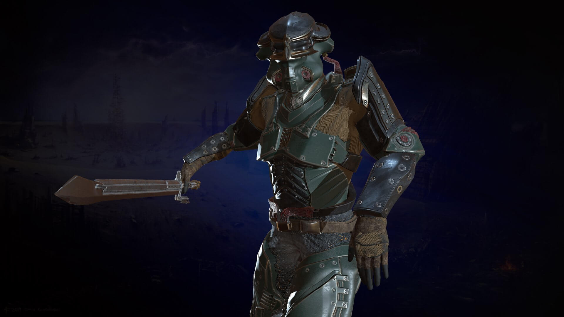 Modern Knight - 3D Model by Wofka