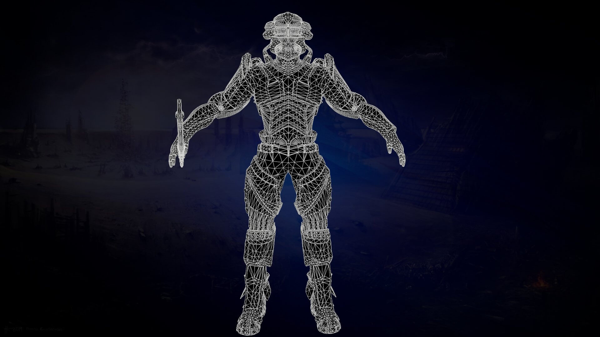 Modern Knight - 3D Model by Wofka