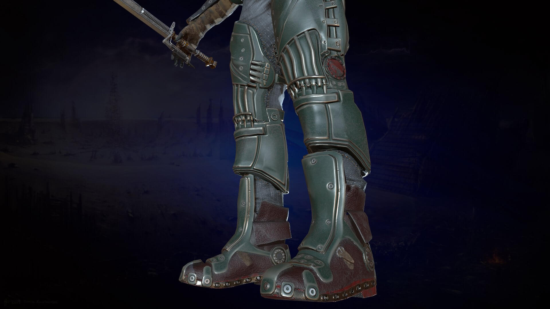 Modern Knight - 3D Model by Wofka