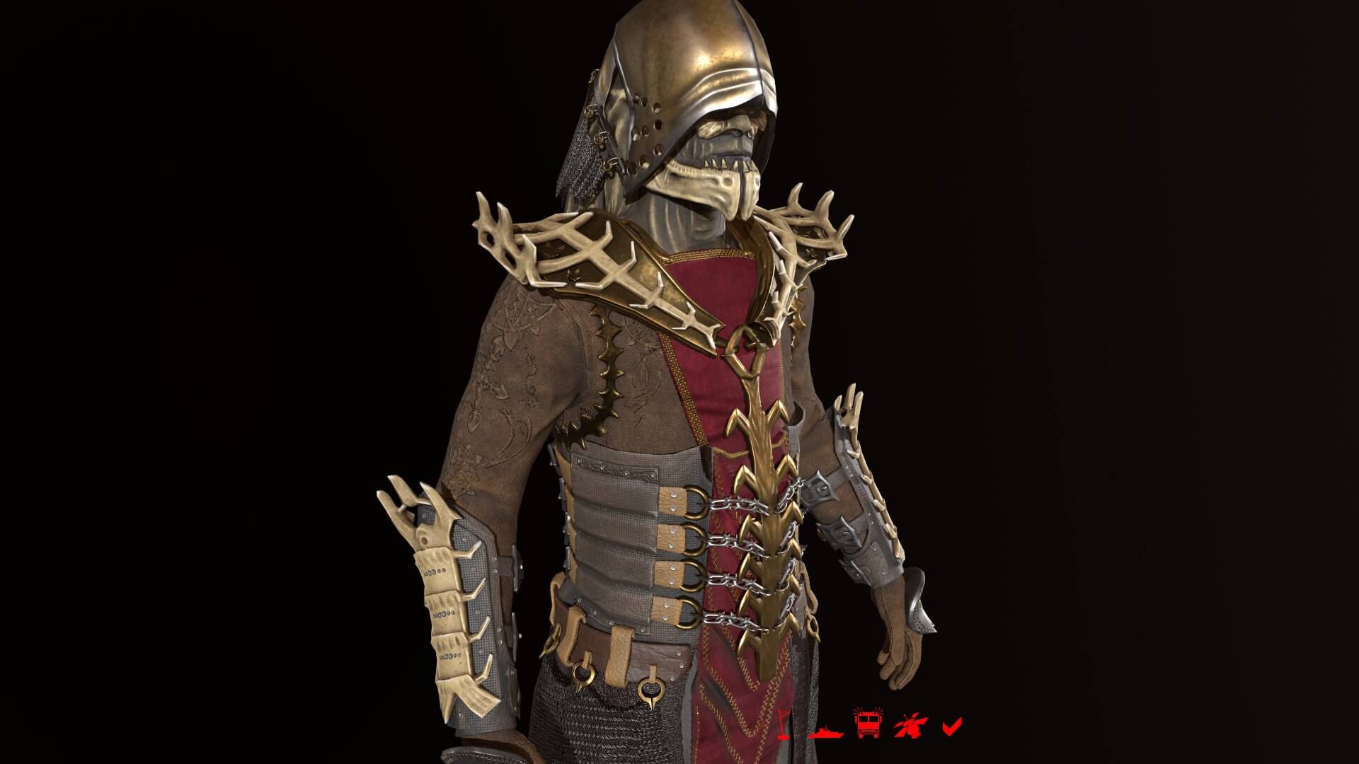 Necromancer Warrior - 3D Model by Wofka