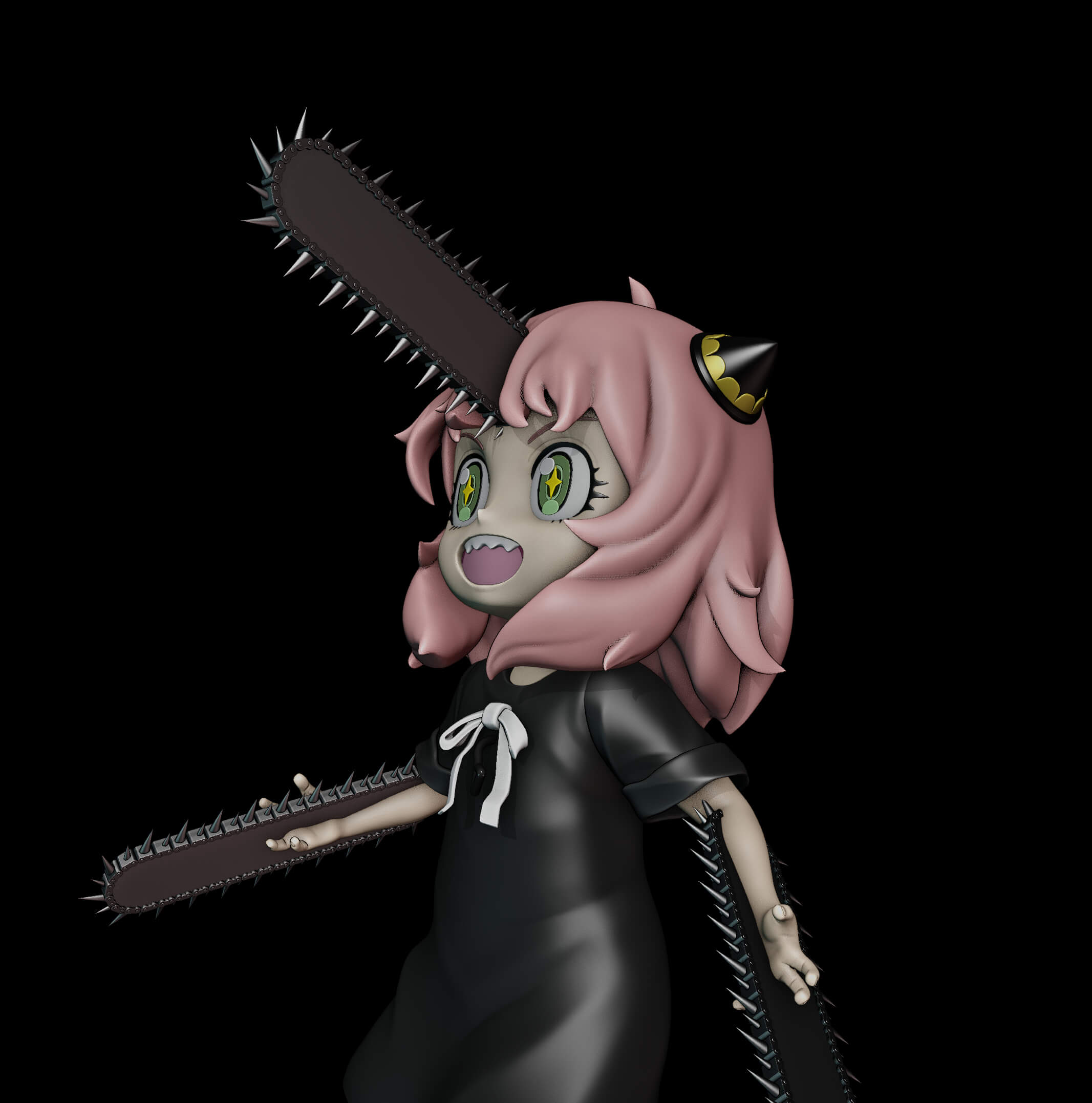 Anya Forger and Pochita - Spy X Family - Chainsaw Man 3D Print Model by ...