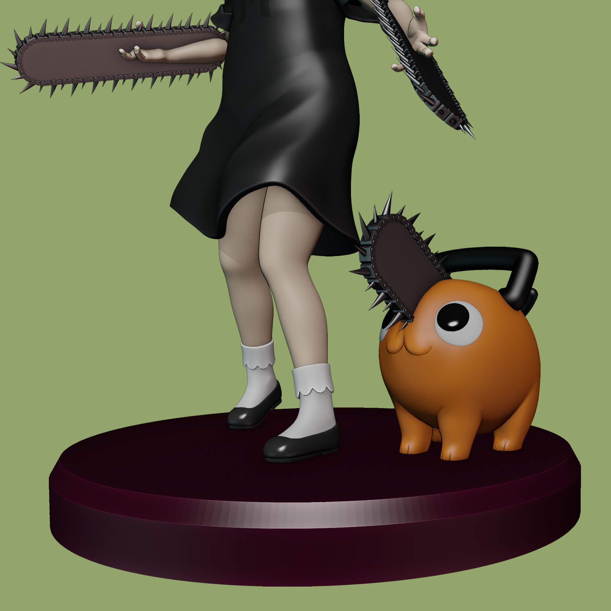 Anya Forger and Pochita - Spy X Family - Chainsaw Man 3D Print Model by ...