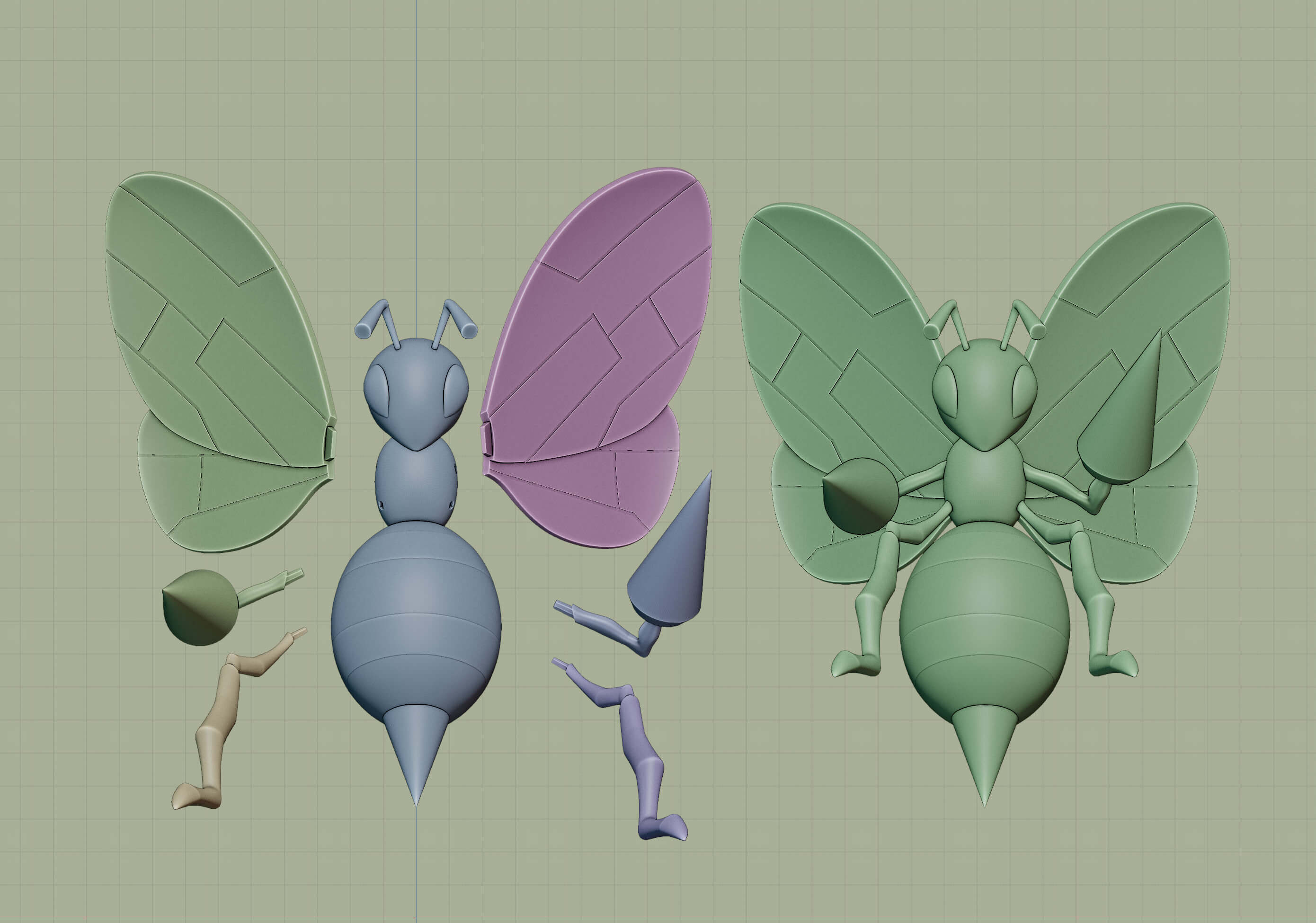 Beedrill - Pokemon 3D Print Model by Wsonuchiha3D
