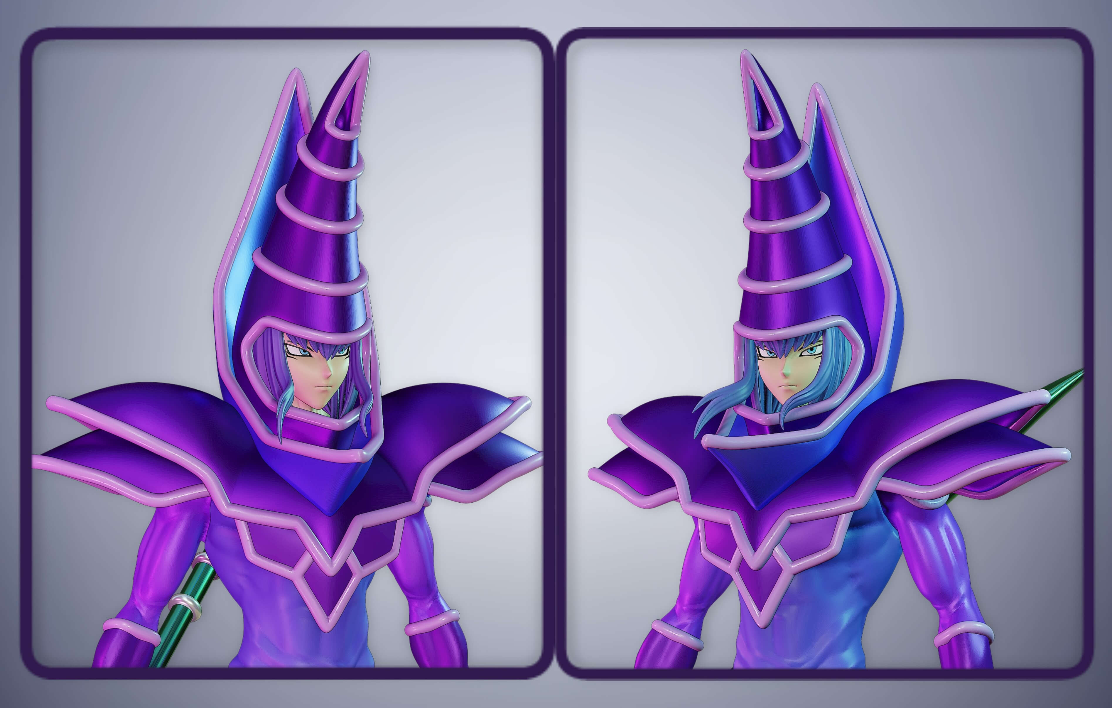 Dark Magician Figure - Yu-Gi-Oh 3D Model by Wsonuchiha3D