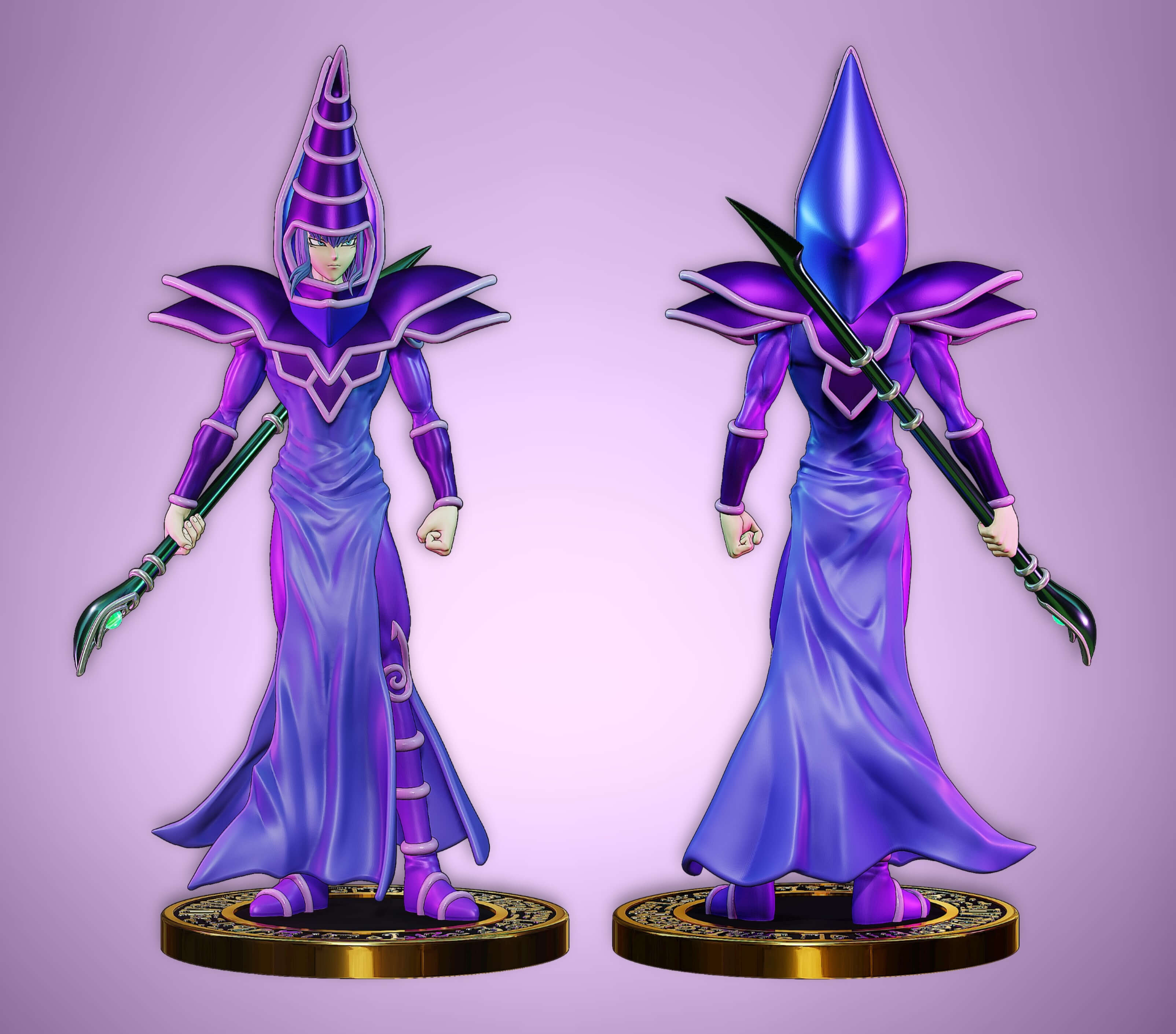 Dark Magician Figure - Yu-Gi-Oh 3D Model by Wsonuchiha3D