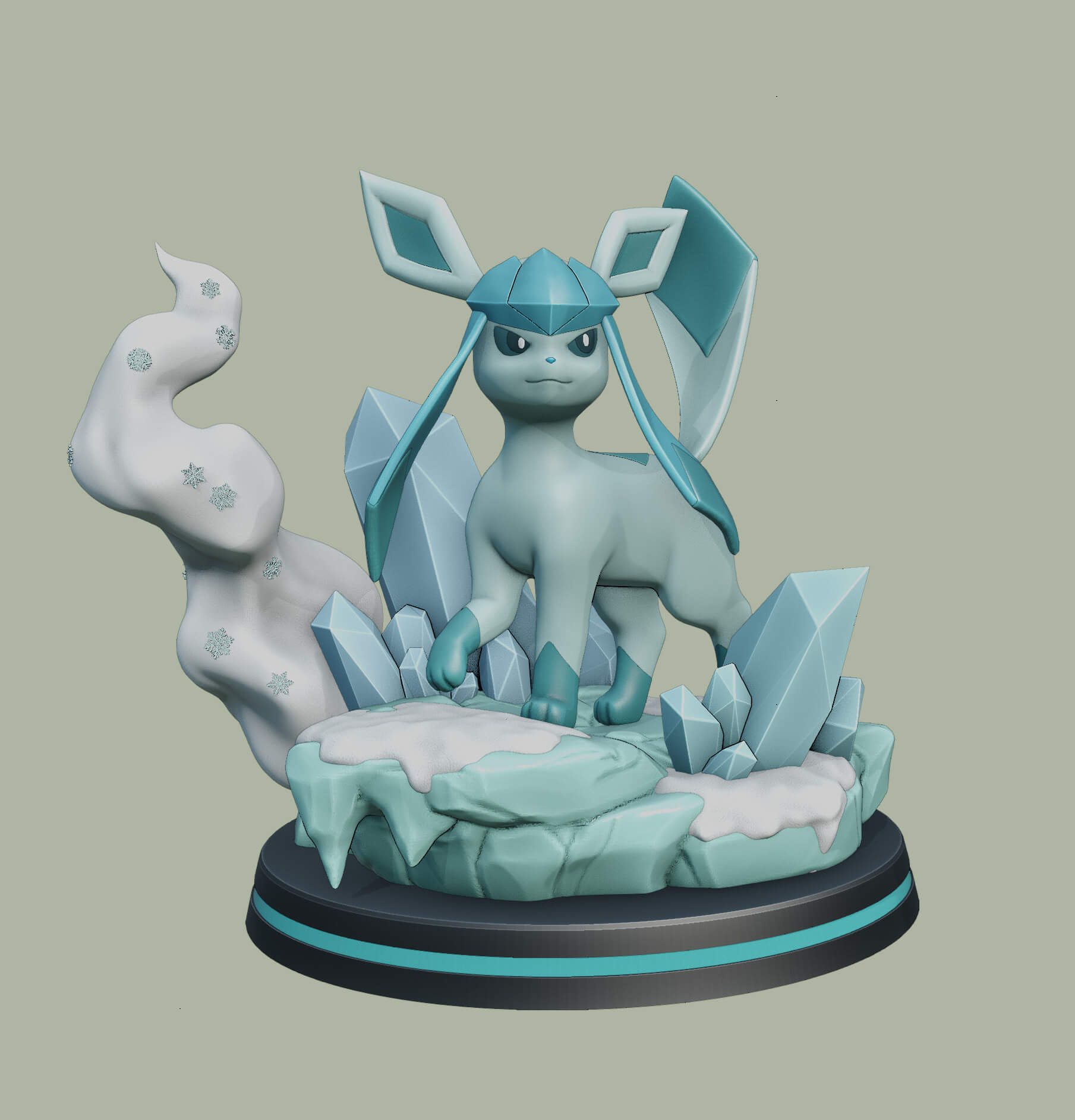 Glaceon - Pokemon 3D Model by Wsonuchiha3D