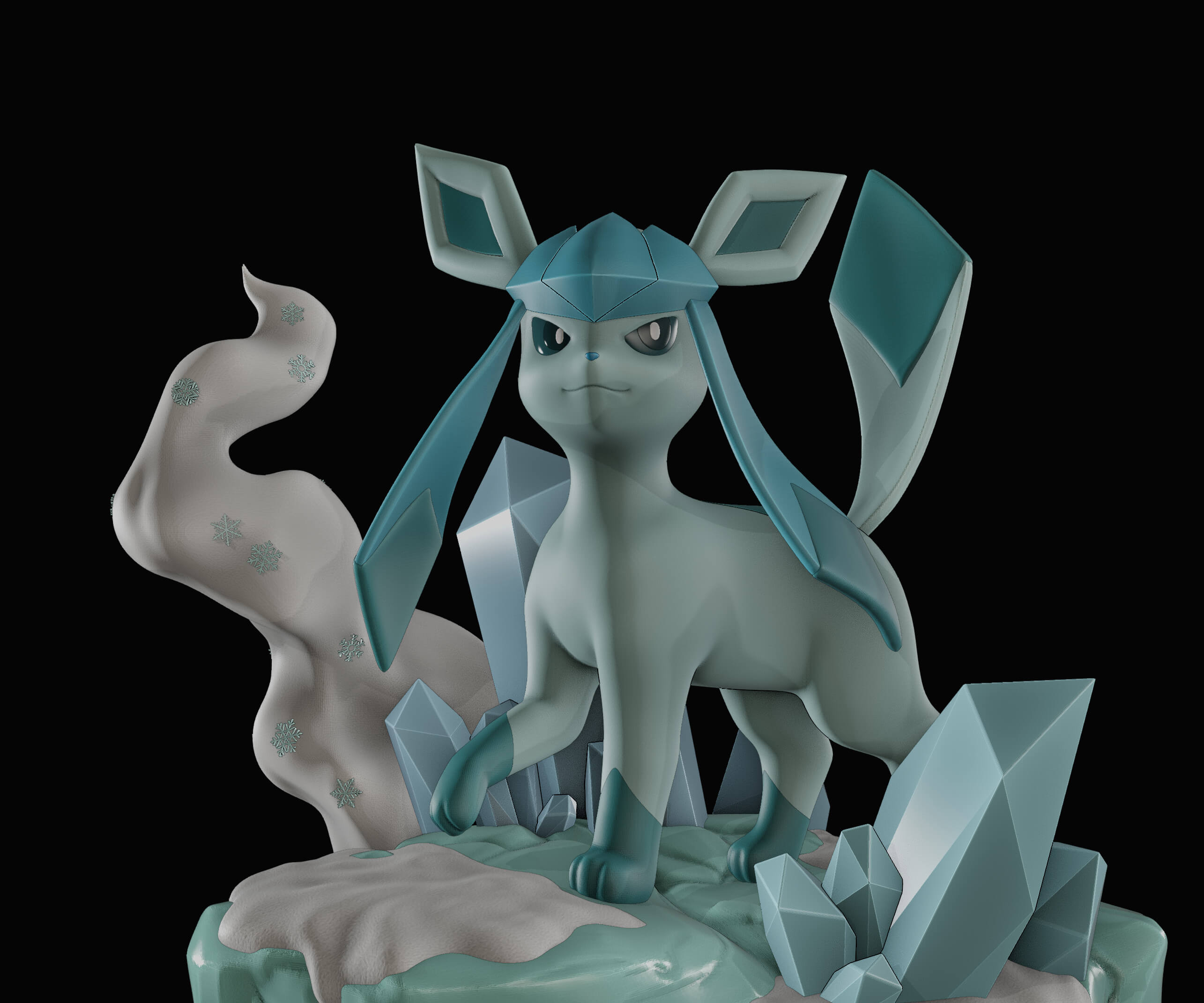Glaceon - Pokemon 3D Model by Wsonuchiha3D