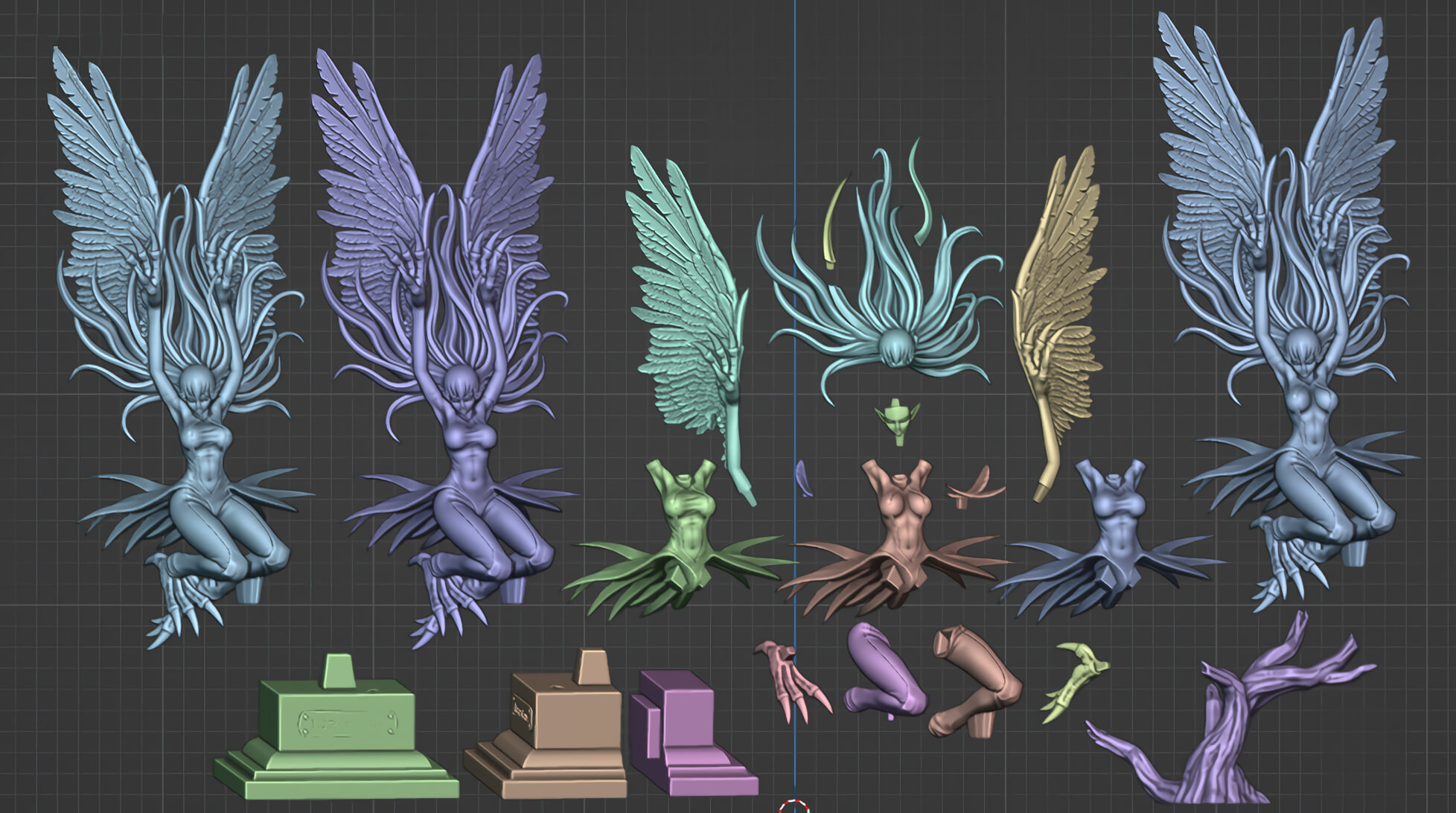 Harpie Lady Figure - Yu-Gi-Oh 3D Model by Wsonuchiha3D