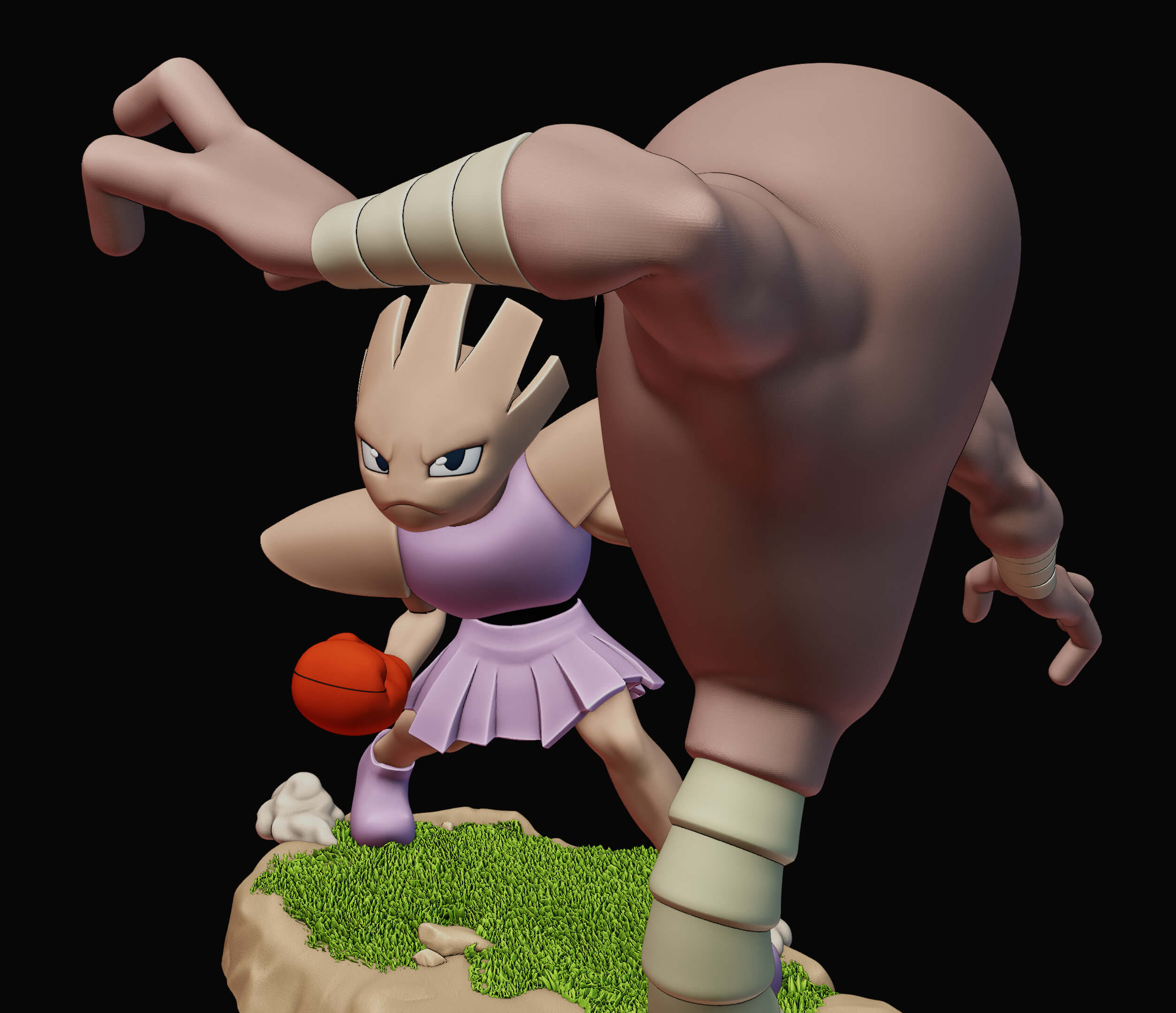 Hitmonchan Vs Hitmonlee - Pokemon 3D Model by Wsonuchiha3D