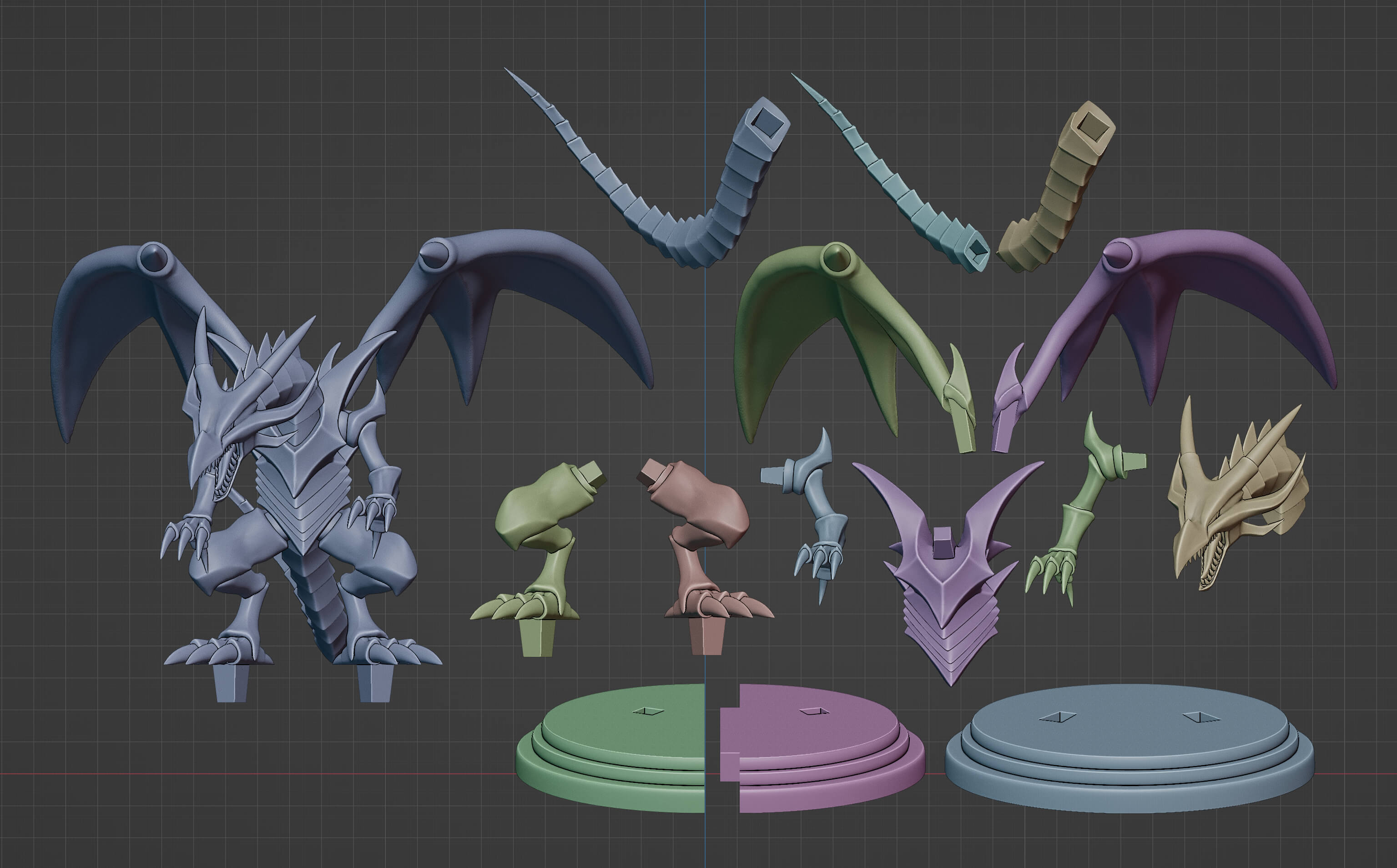 Red-Eyes Black Dragon - Yu-Gi-Oh 3D Model by Wsonuchiha3D