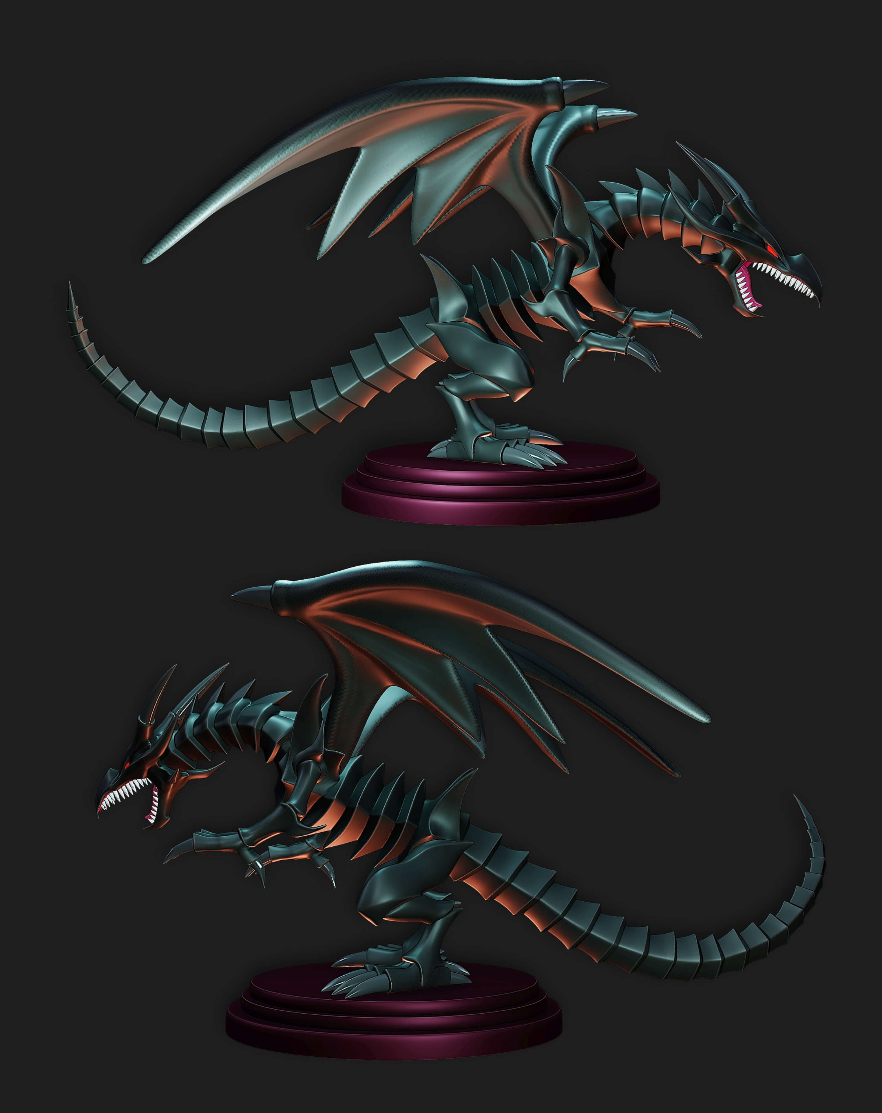 Red-Eyes Black Dragon - Yu-Gi-Oh 3D Model by Wsonuchiha3D