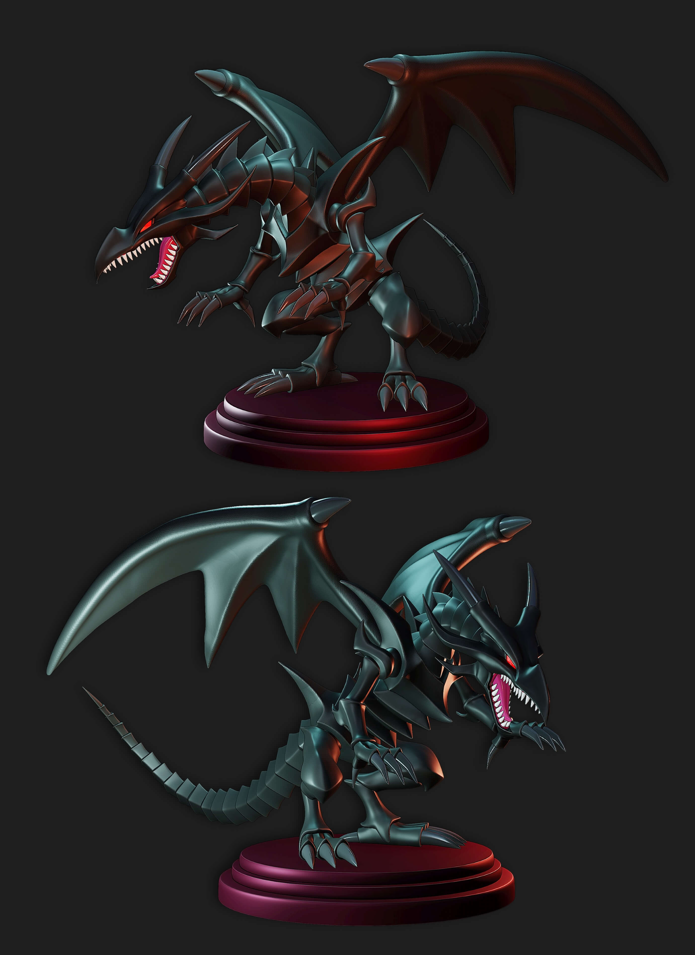 Red-Eyes Black Dragon - Yu-Gi-Oh 3D Model by Wsonuchiha3D