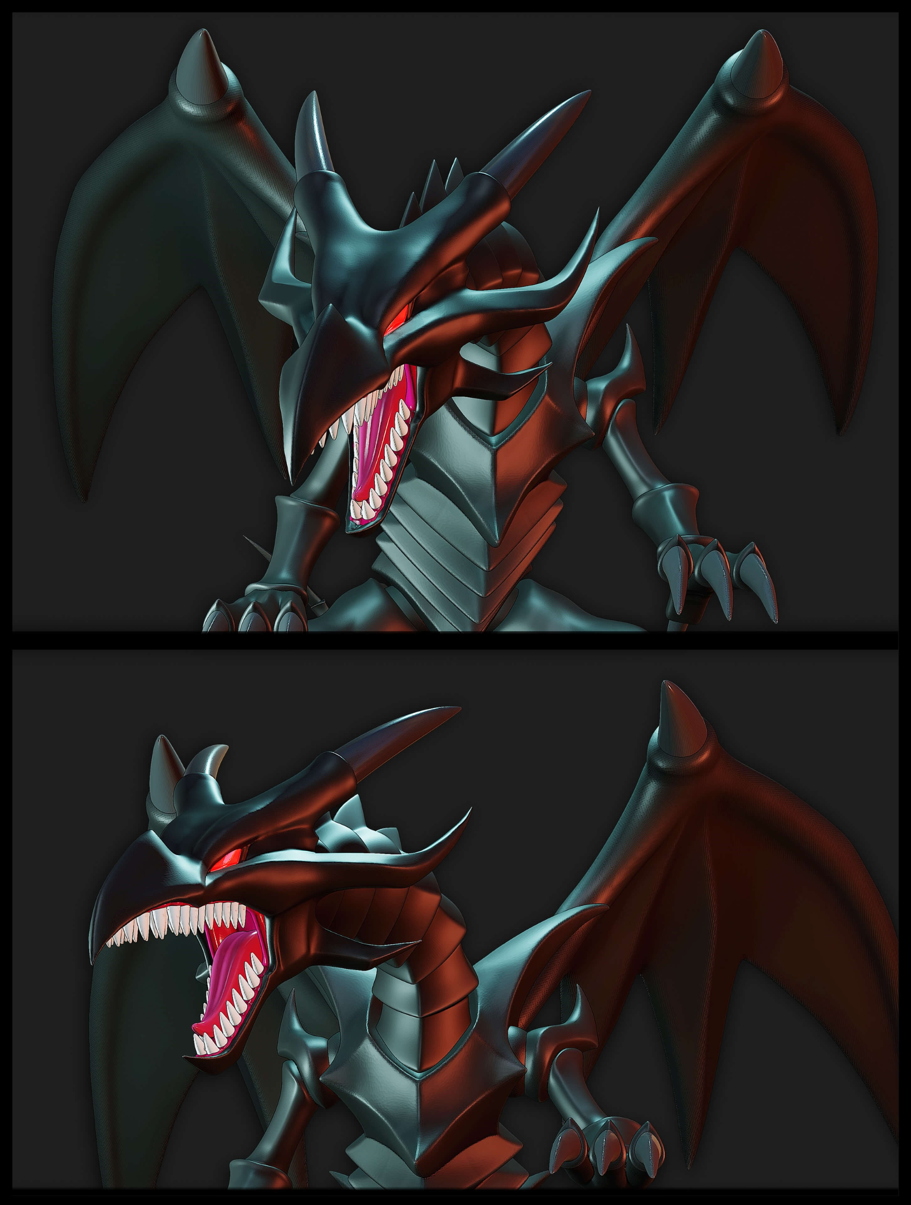 Red-Eyes Black Dragon - Yu-Gi-Oh 3D Model by Wsonuchiha3D