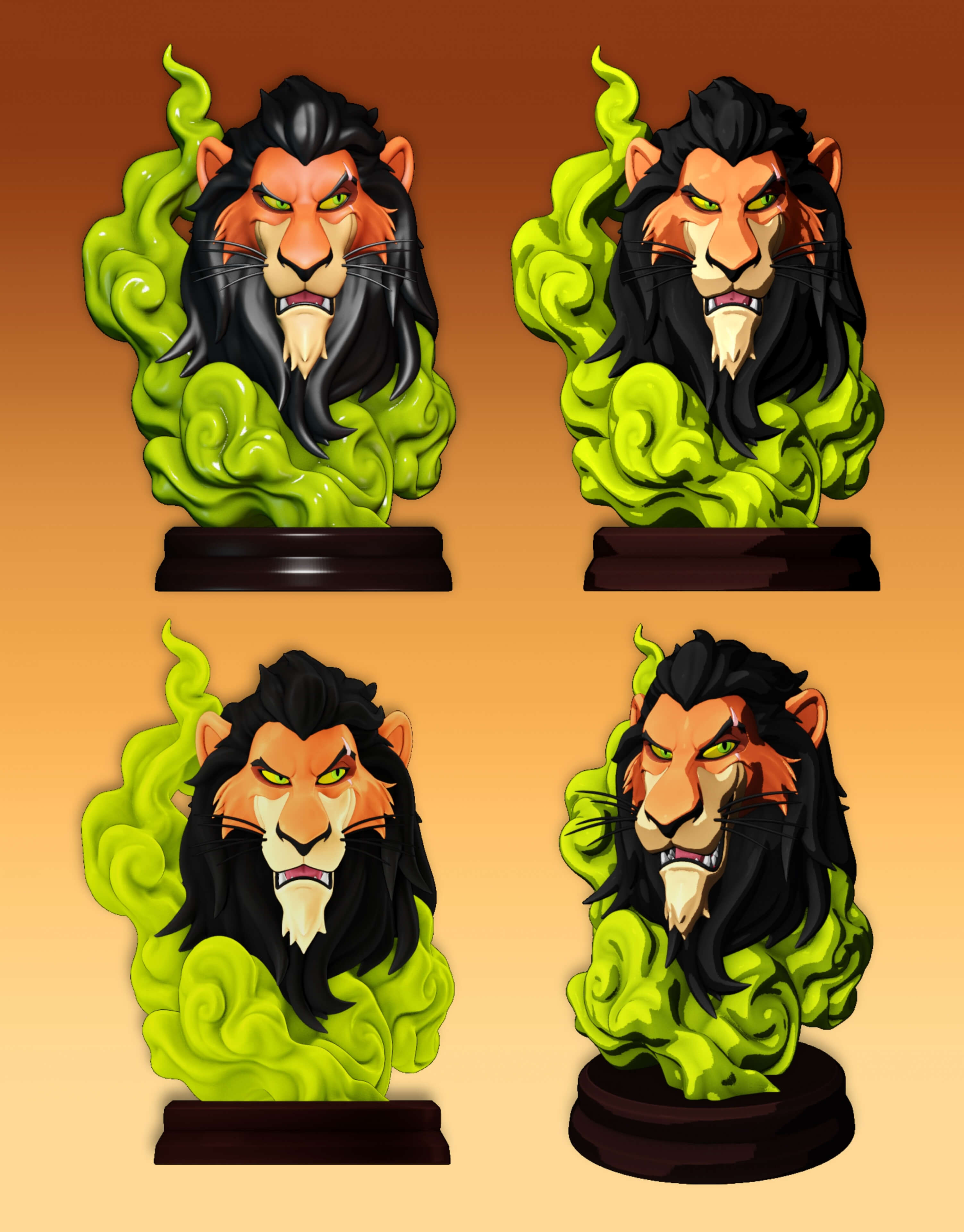 SCAR Bust - Lion King / Disney 3D Model by Wsonuchiha3D