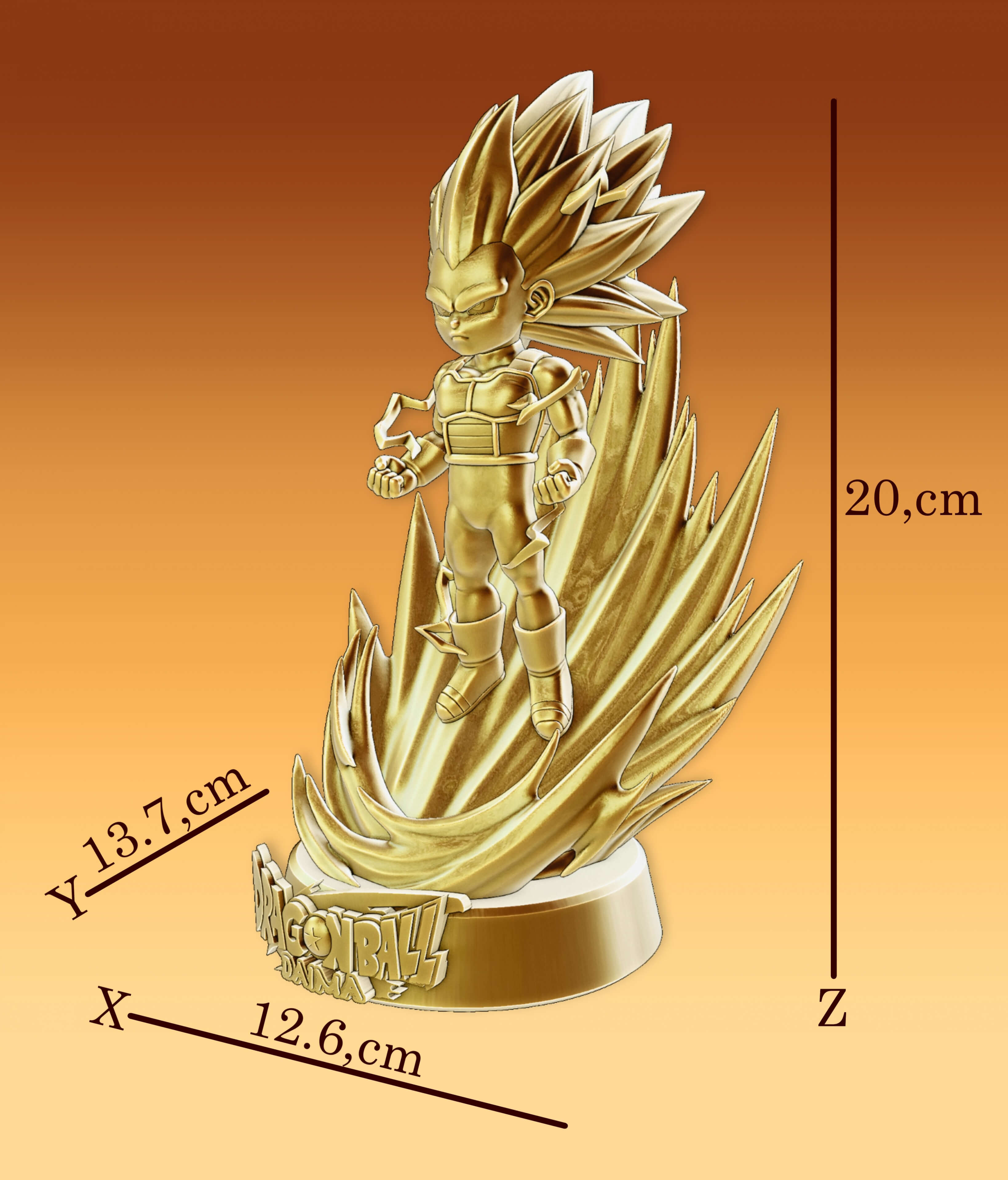 Vegeta Super Saiyan 3 / Dragon Ball Daima - 3D Model by Wsonuchiha3D