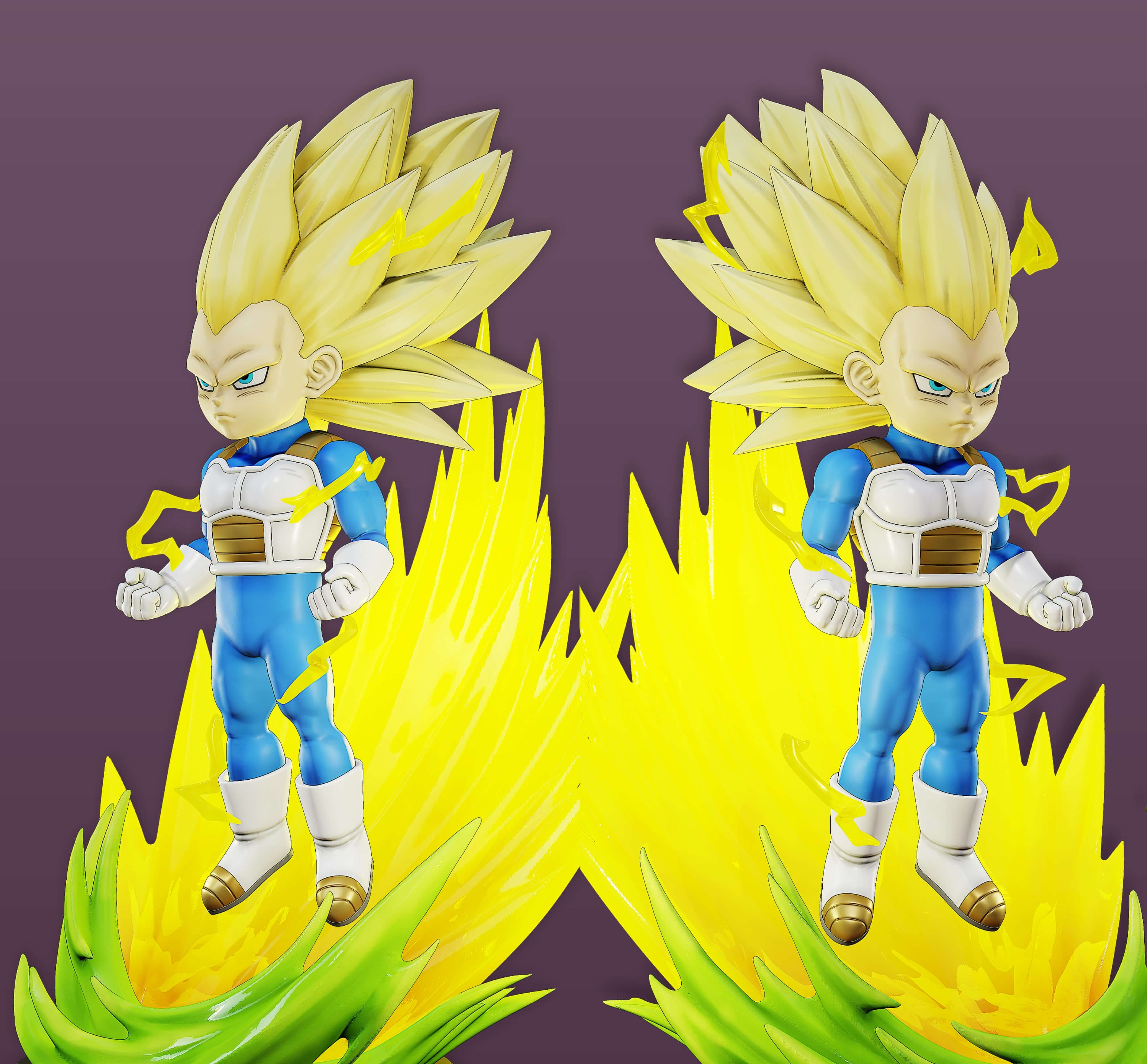 Vegeta Super Saiyan 3 / Dragon Ball Daima - 3D Model by Wsonuchiha3D