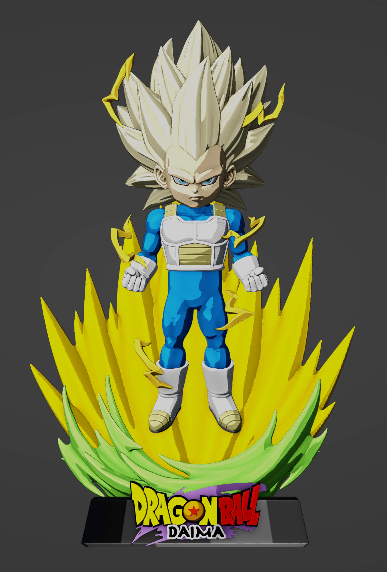 Vegeta Super Saiyan 3 / Dragon Ball Daima - 3D Model by Wsonuchiha3D