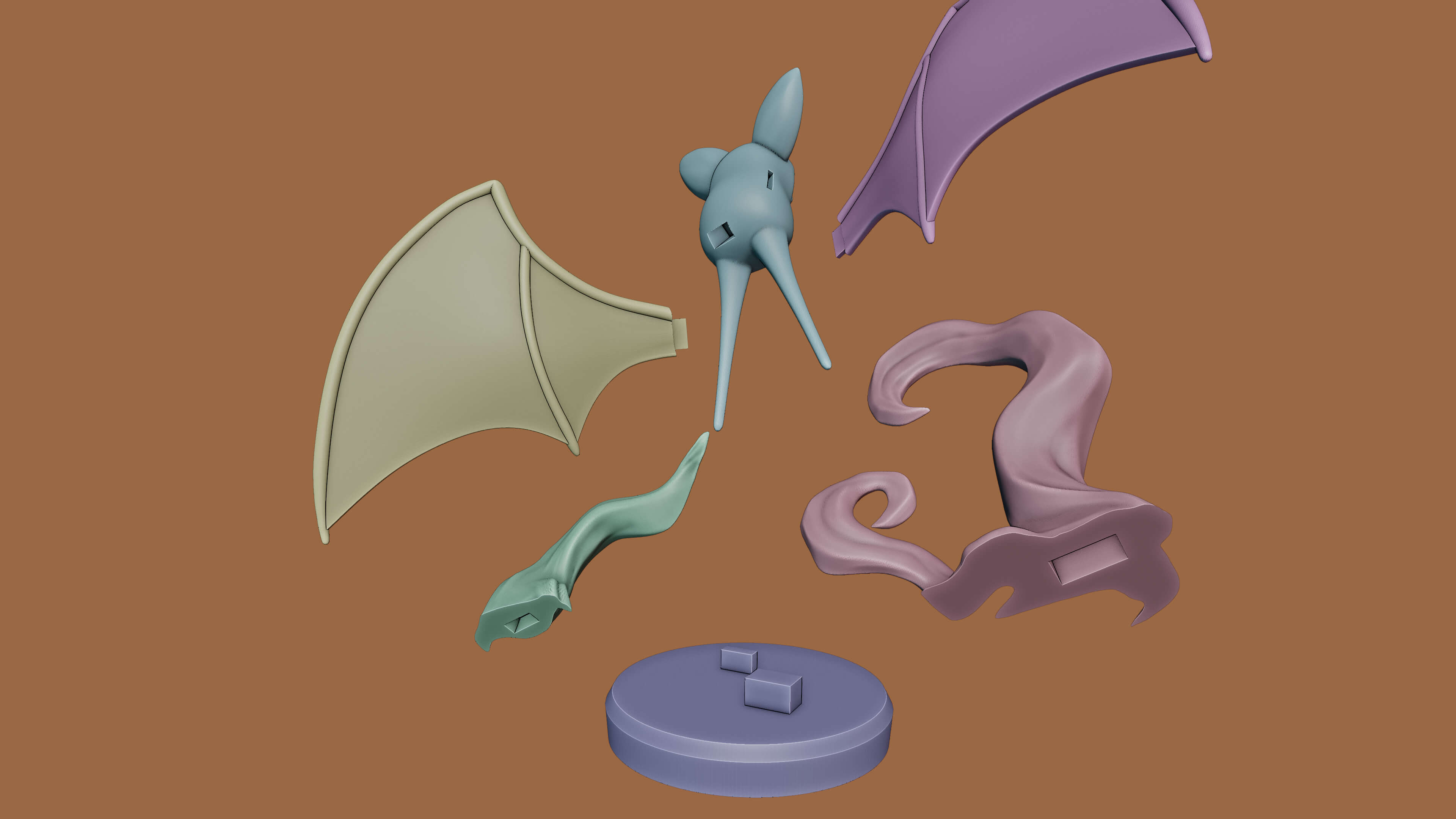 Zubat - Pokemon 3D Model by Wsonuchiha3D