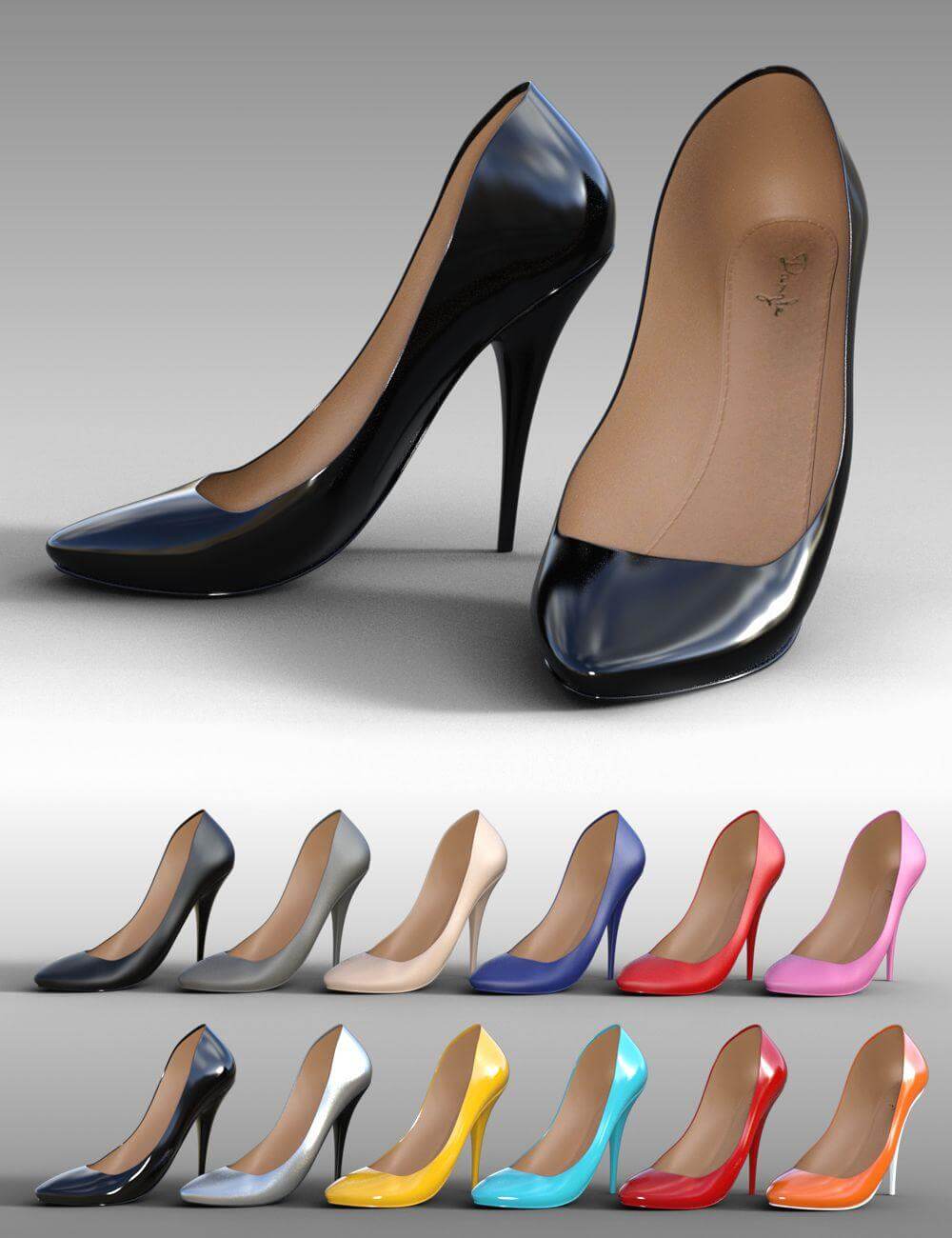 Dangle Pumps for Genesis 3 Female - Daz Content by x3d
