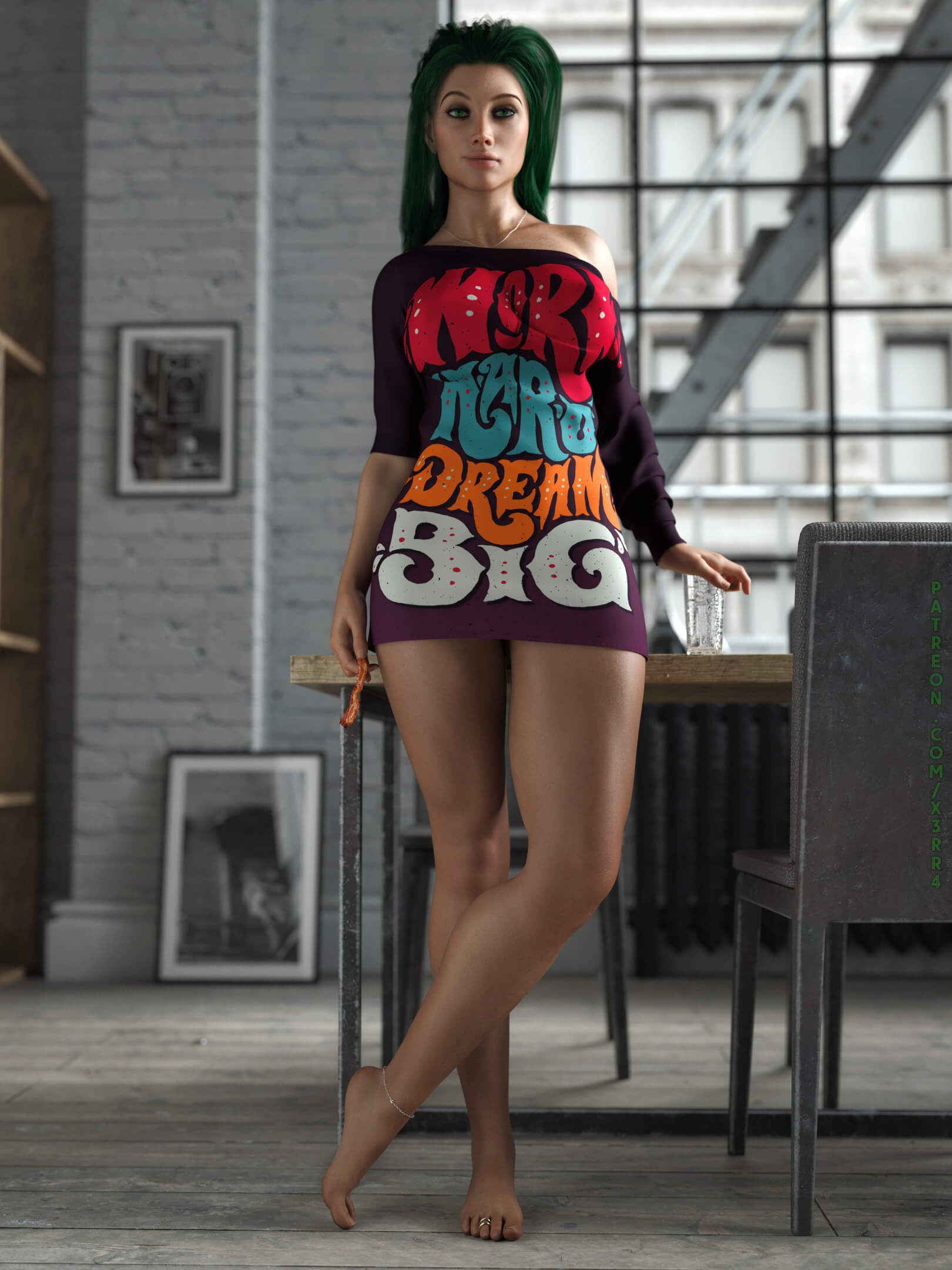 Bacon and Control 3D Render, Digital Art by X3rr4