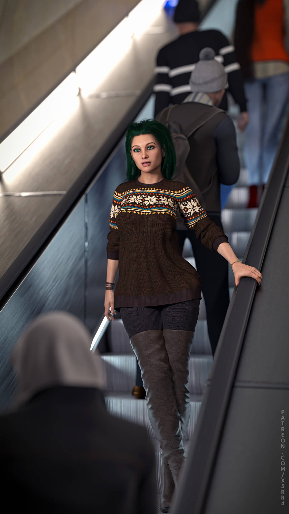 City Flow 3D Render, Digital Art by X3rr4