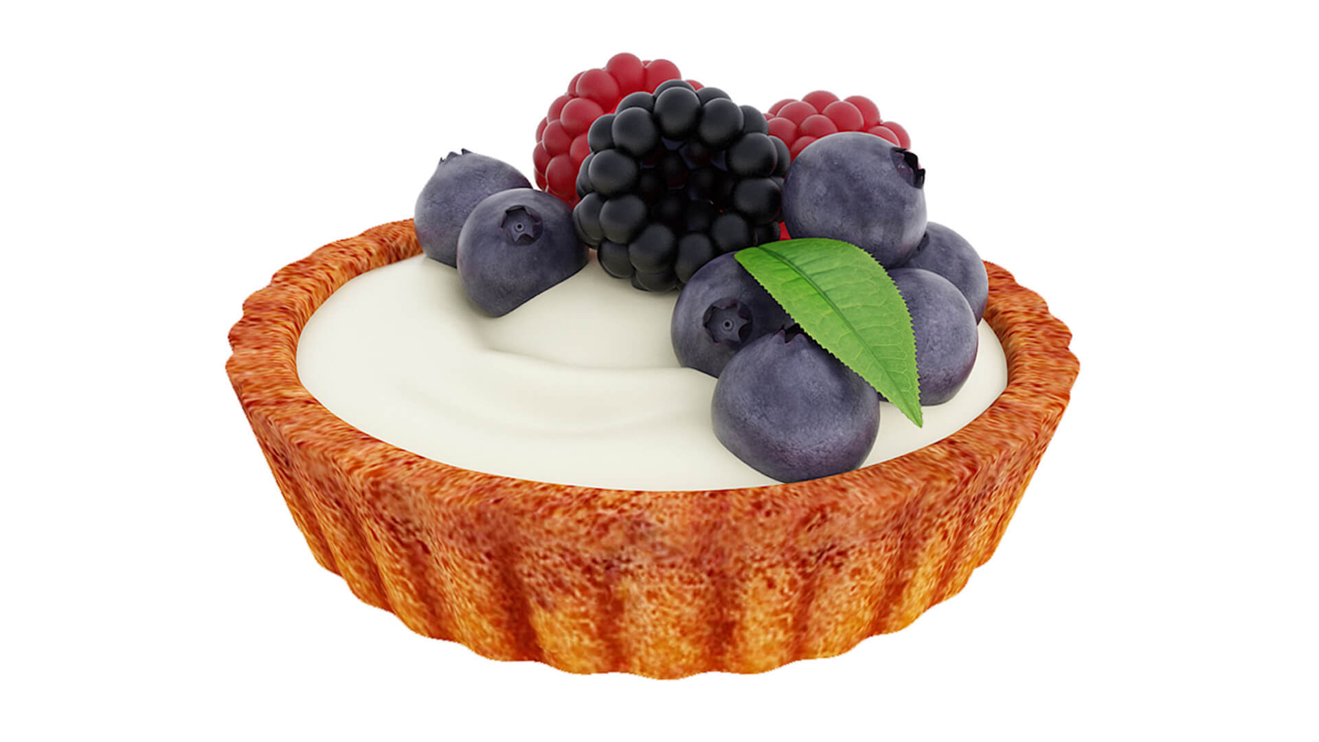 Berry Mini Tart - 3D Model by Xandra Fox