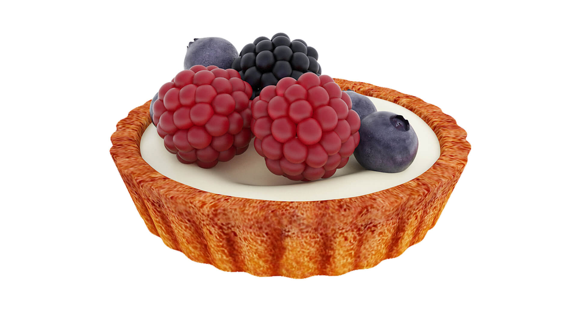 Berry Mini Tart - 3D Model by Xandra Fox