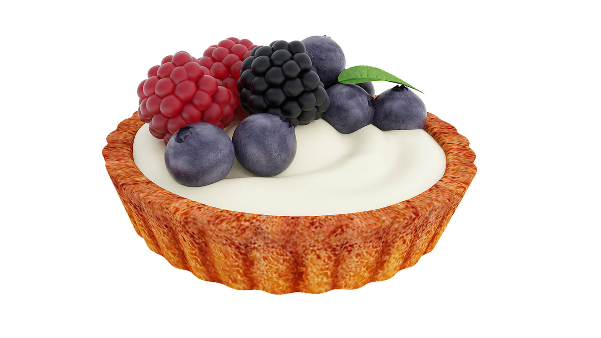 Berry Mini Tart - 3D Model by Xandra Fox