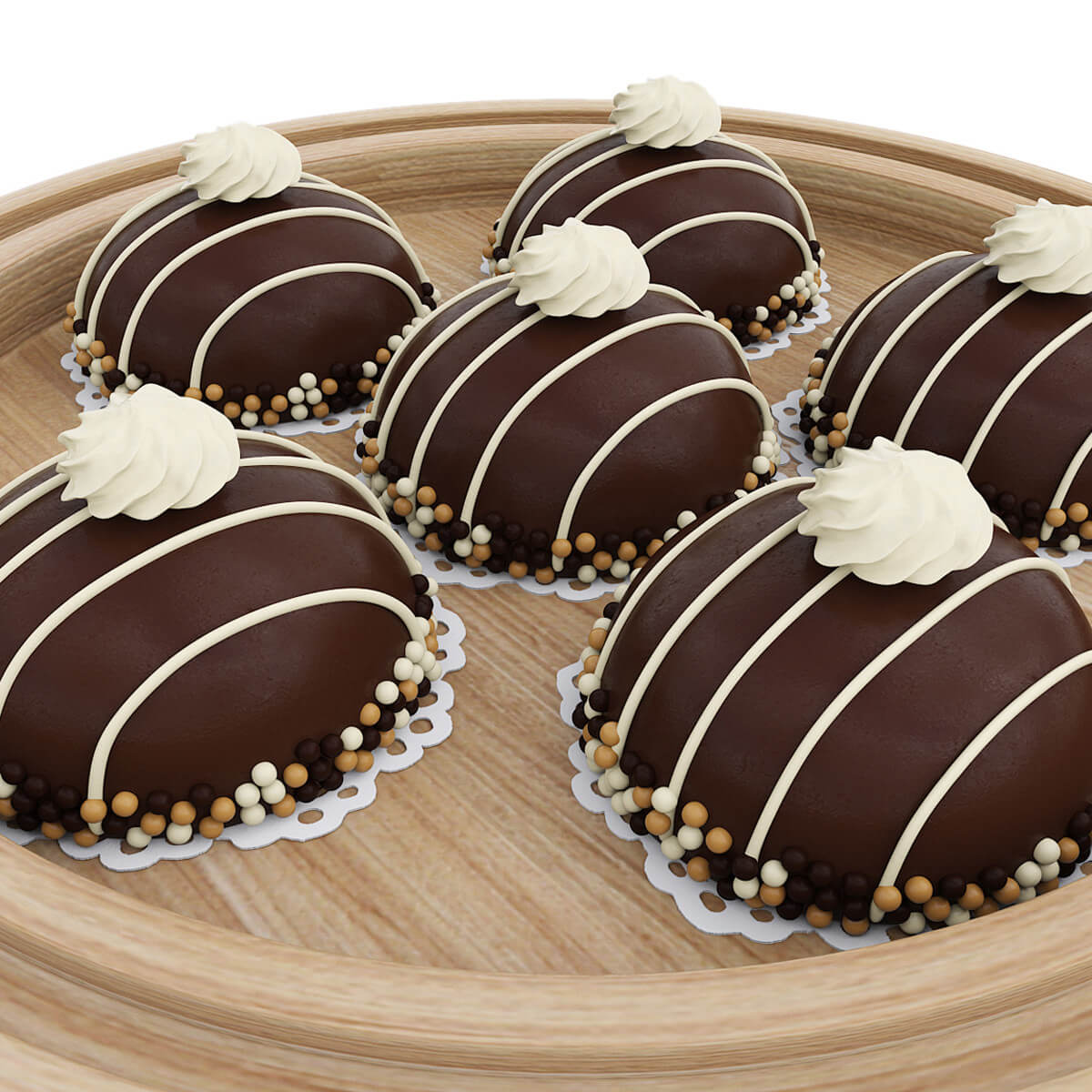Chocolate Cakes - 3D Model by Xandra Fox