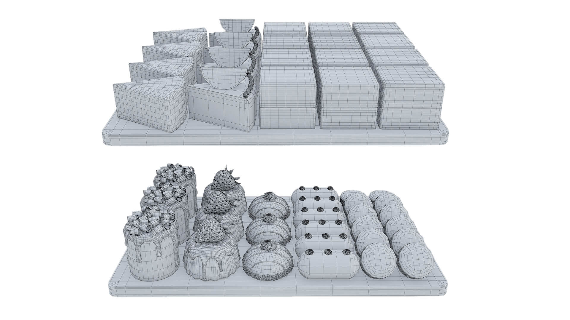 Chocolate Dessert Trays - 3D Model by Xandra Fox