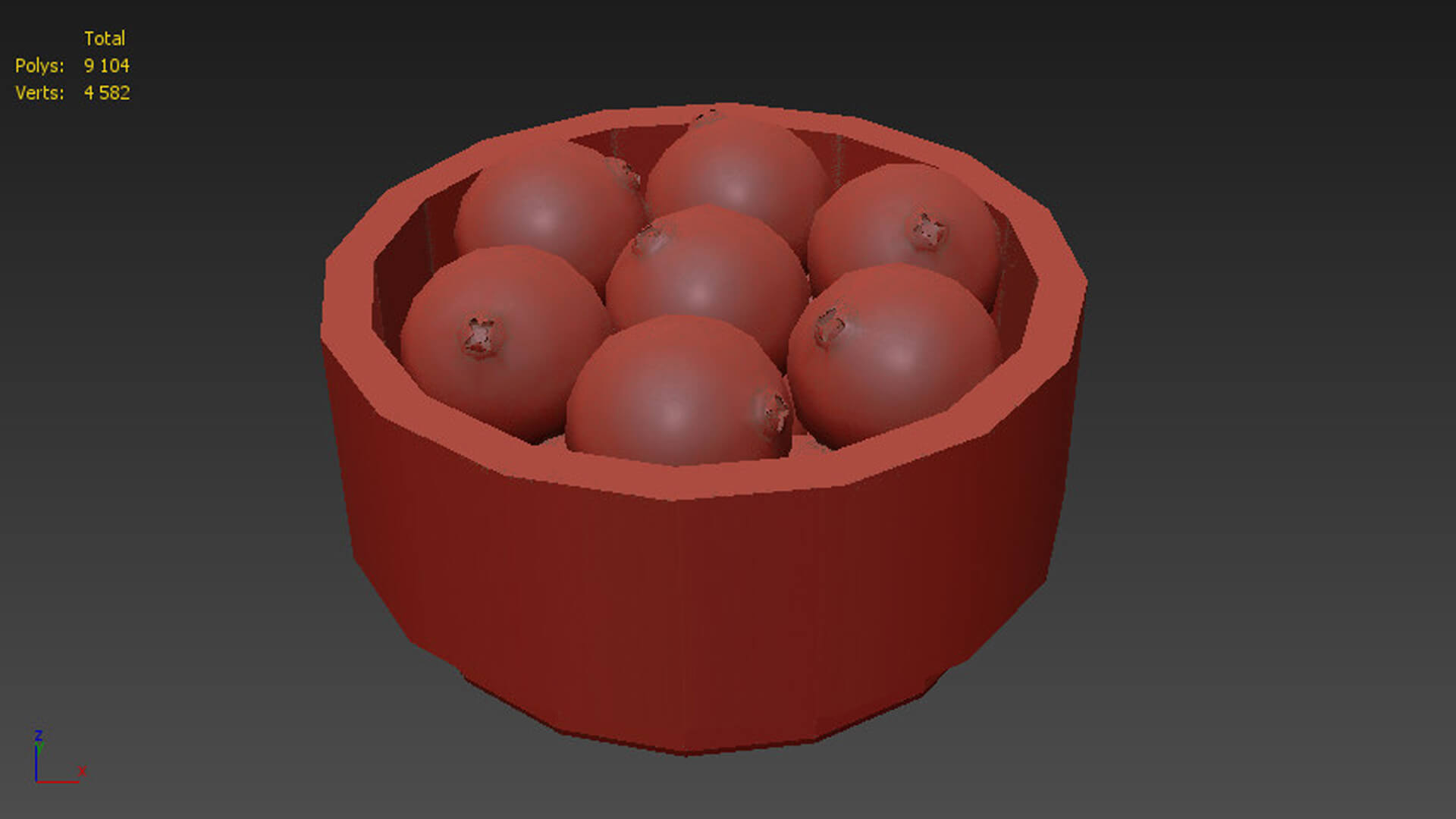 Cranberry White Bowl - 3D Model by Xandra Fox