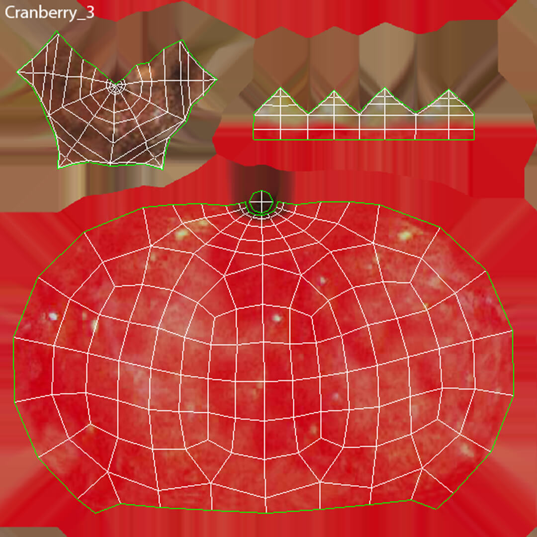 Cranberry White Bowl - 3D Model by Xandra Fox