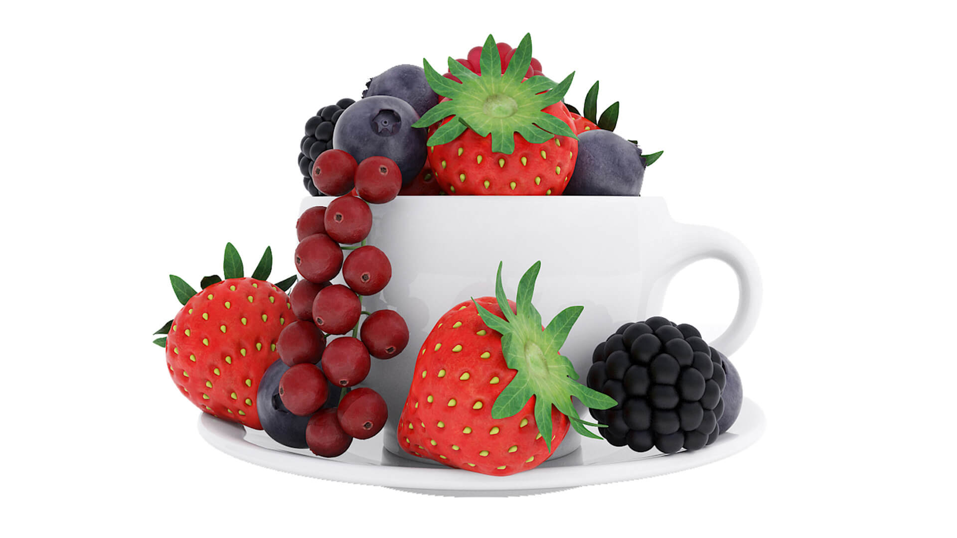 Cup of Berries - 3D Model by Xandra Fox