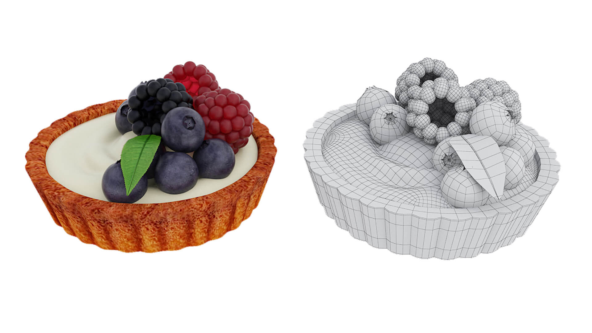 Fruit Berry Cake Collection - 3D Model by Xandra Fox