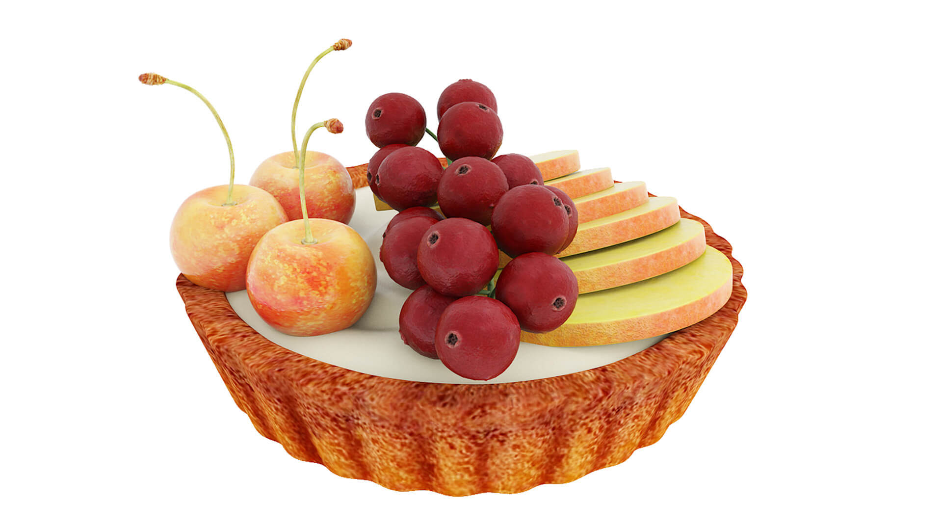 Fruit Berry Mini Tart - 3D Model by Xandra Fox