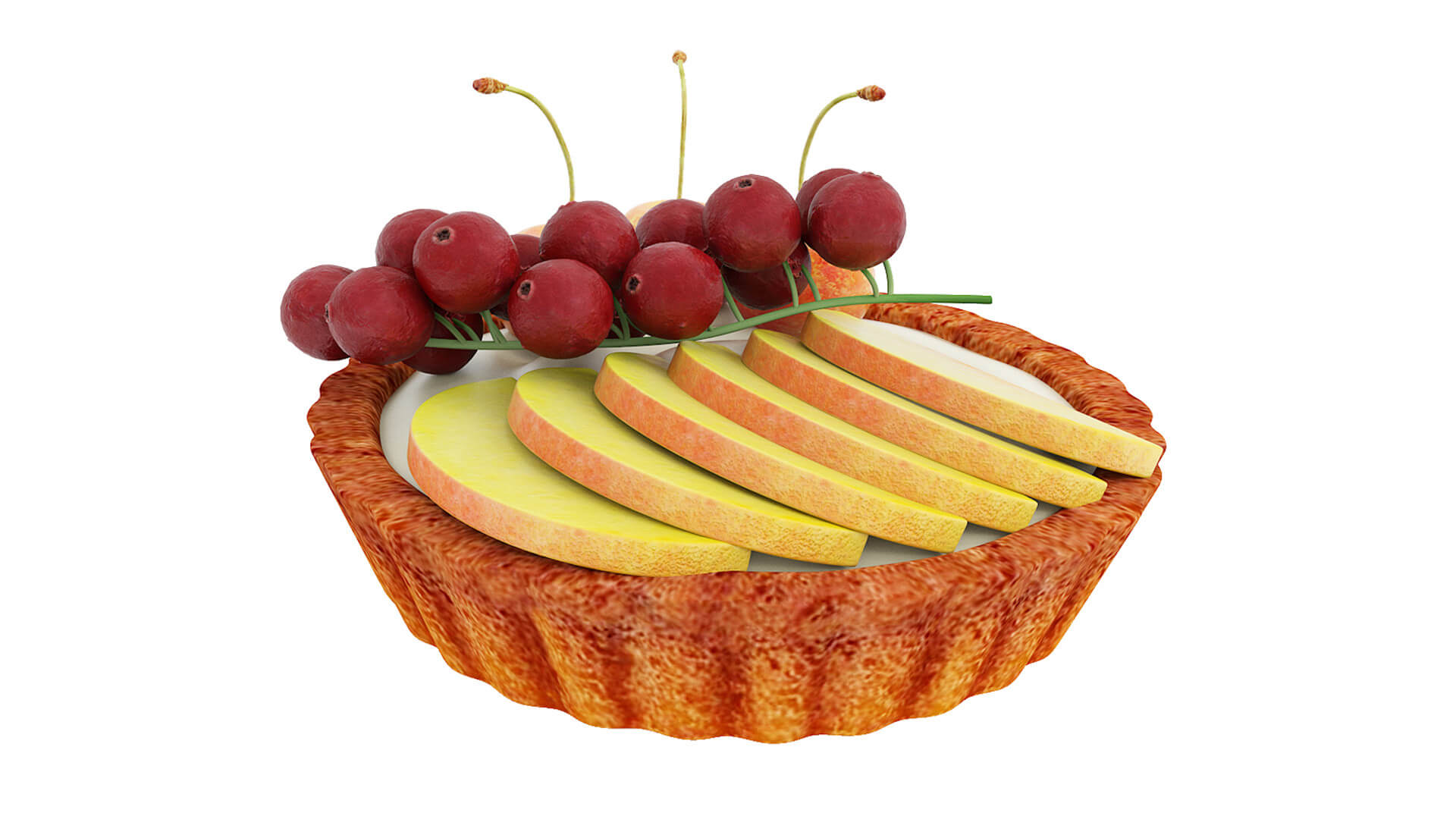 Fruit Berry Mini Tart - 3D Model by Xandra Fox