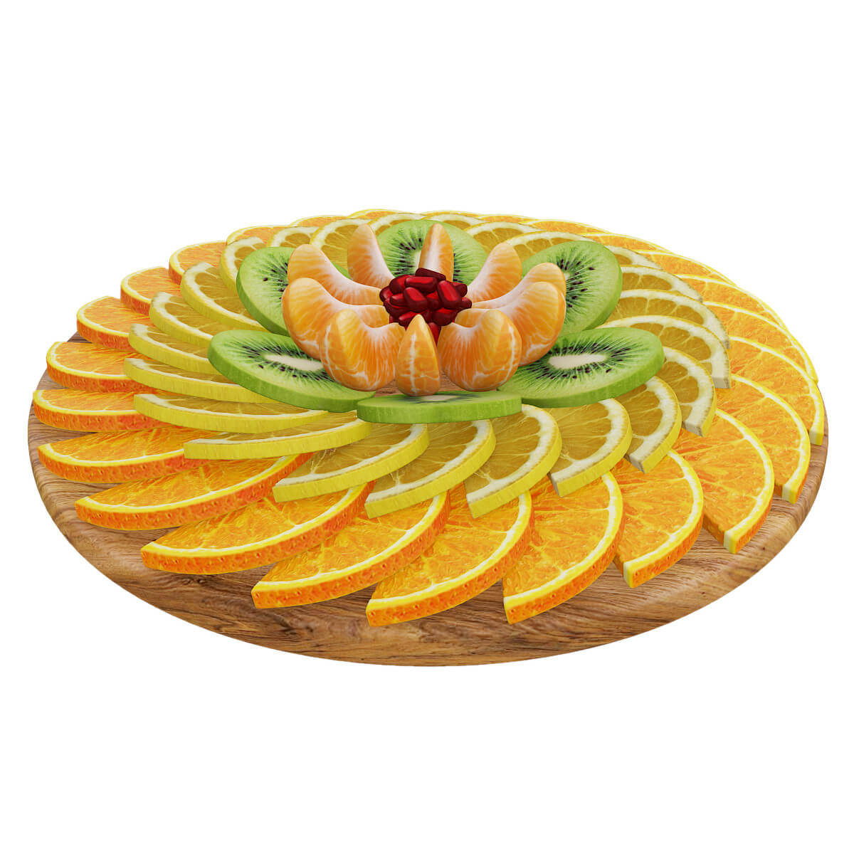 Fruit Platter With Citrus Fruits - 3D Model by Xandra Fox