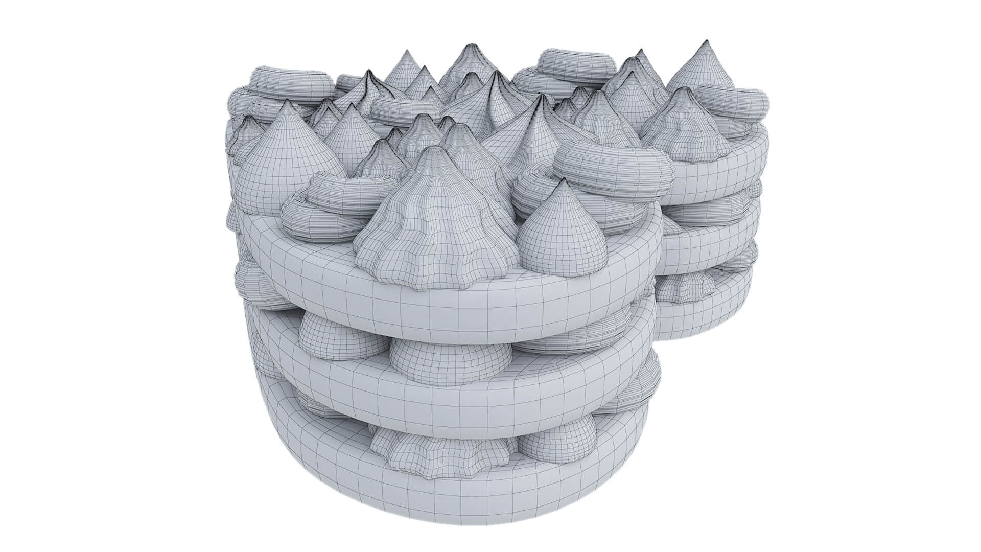 Heart-Shaped Chocolate Cake 3D Model by Xandra Fox