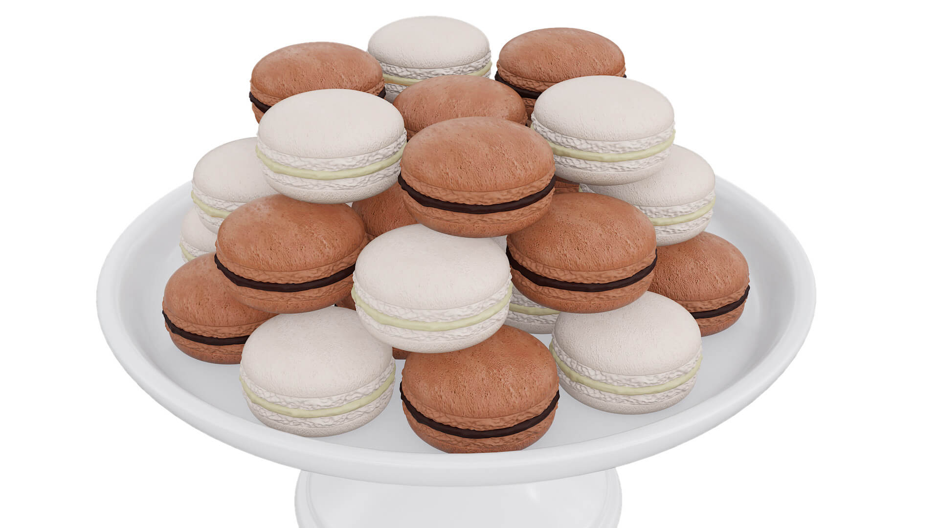 Macaroon White Stand - 3D Model by Xandra Fox