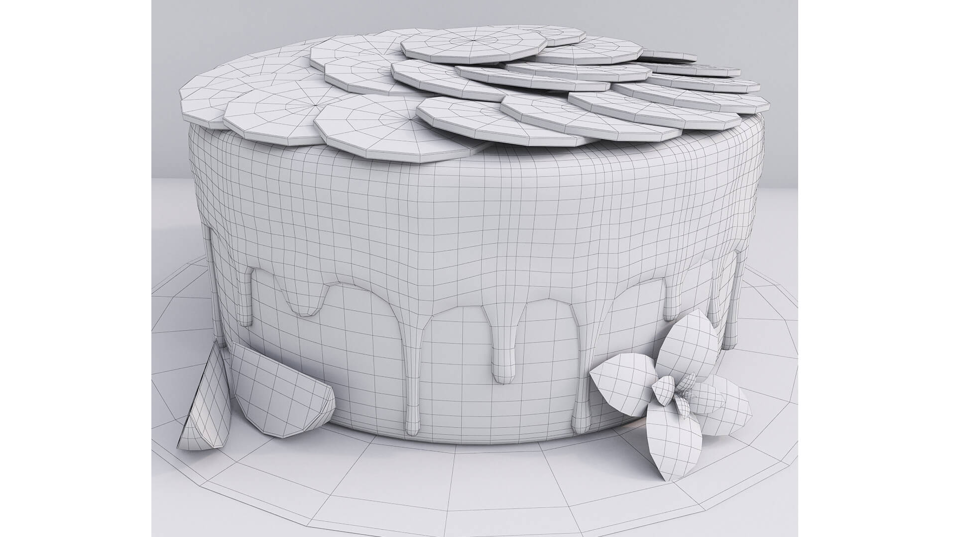 Orange Chocolate Cake - 3D Model by Xandra Fox