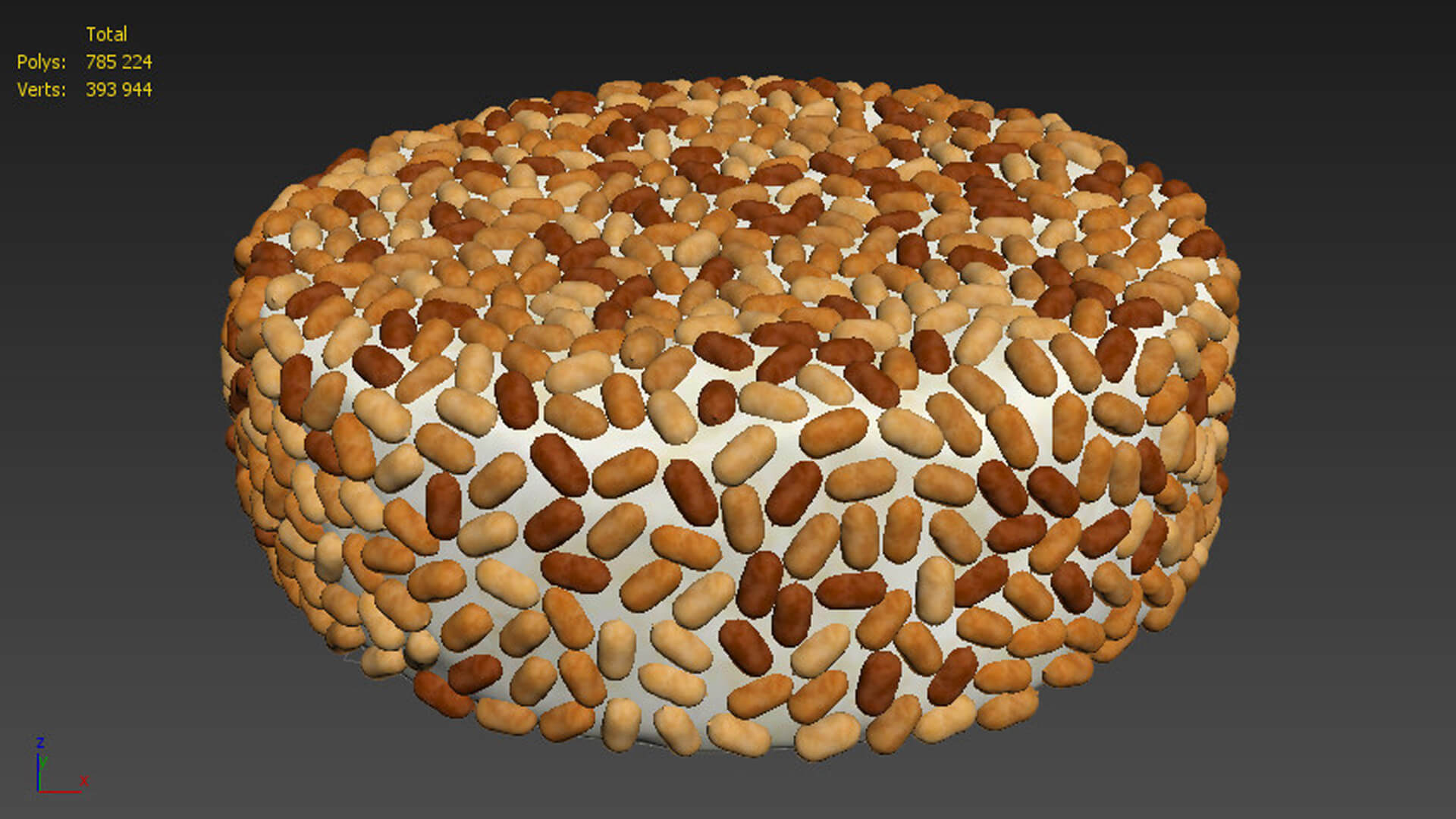 Peanut Buttercream Cake - 3D Model by Xandra Fox