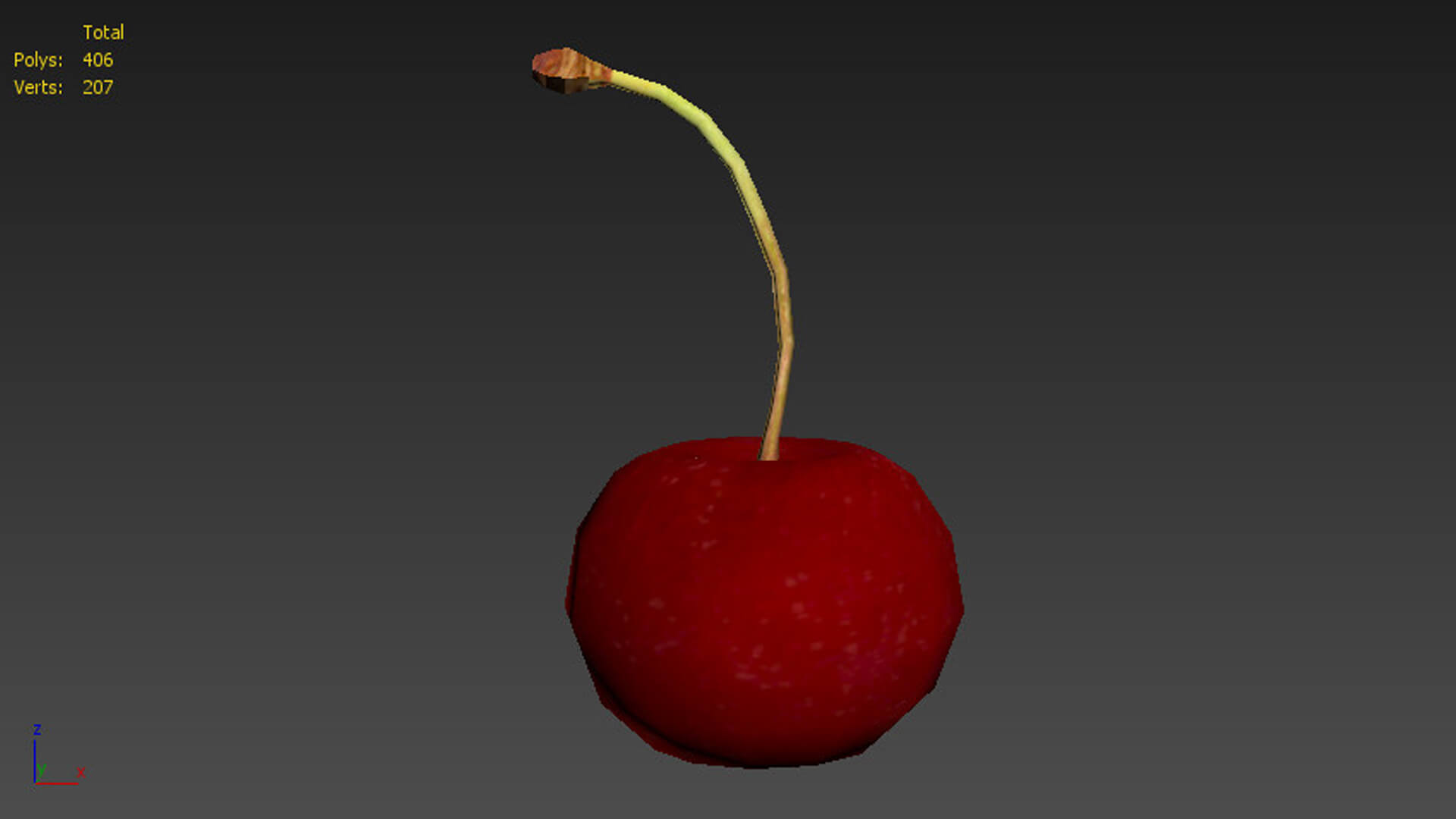 Red Cherry 3D Model by Xandra Fox