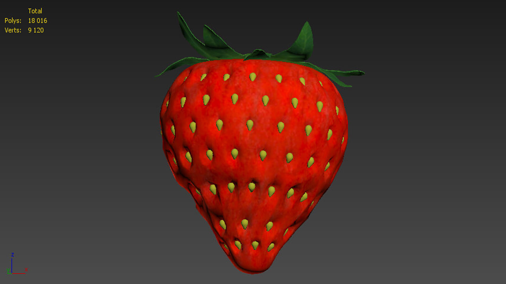 Strawberry Half - 3D Model by Xandra Fox