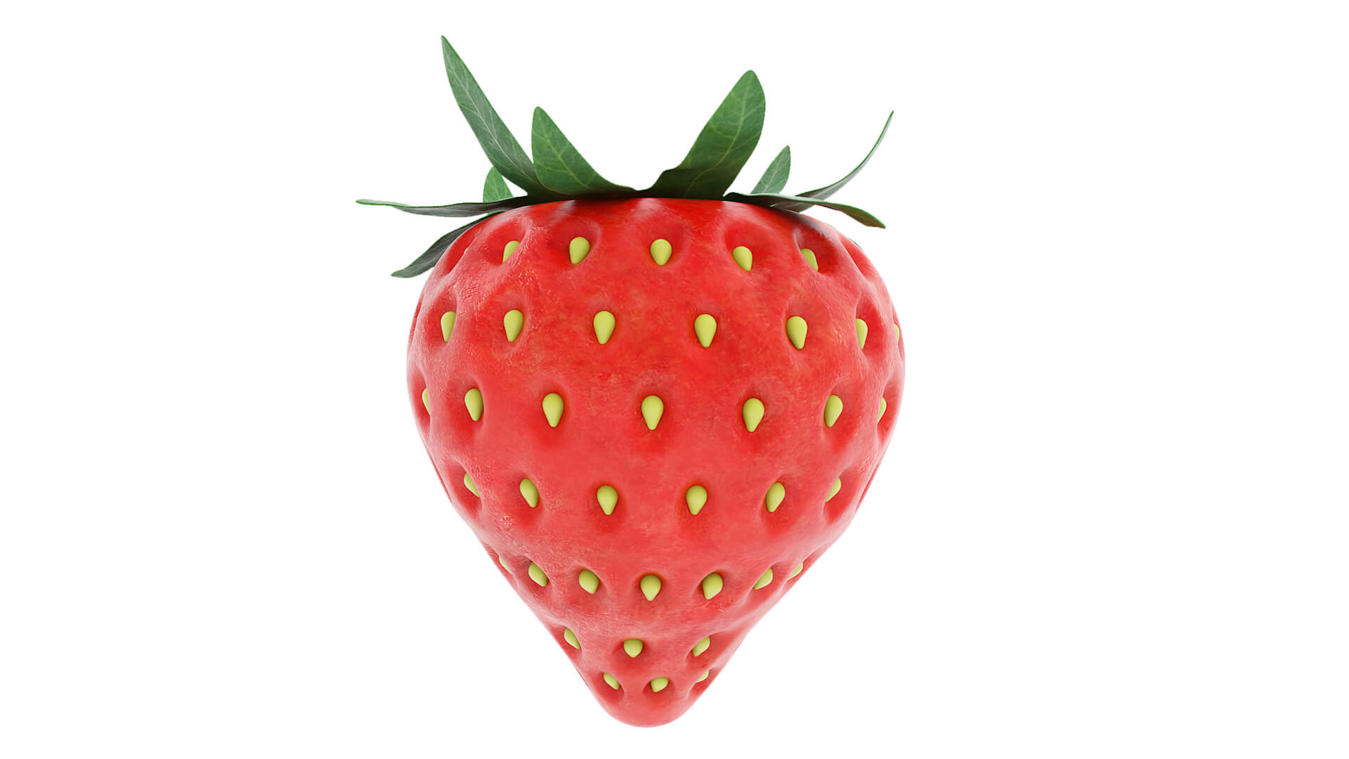 Strawberry Whole - 3D Model by Xandra Fox